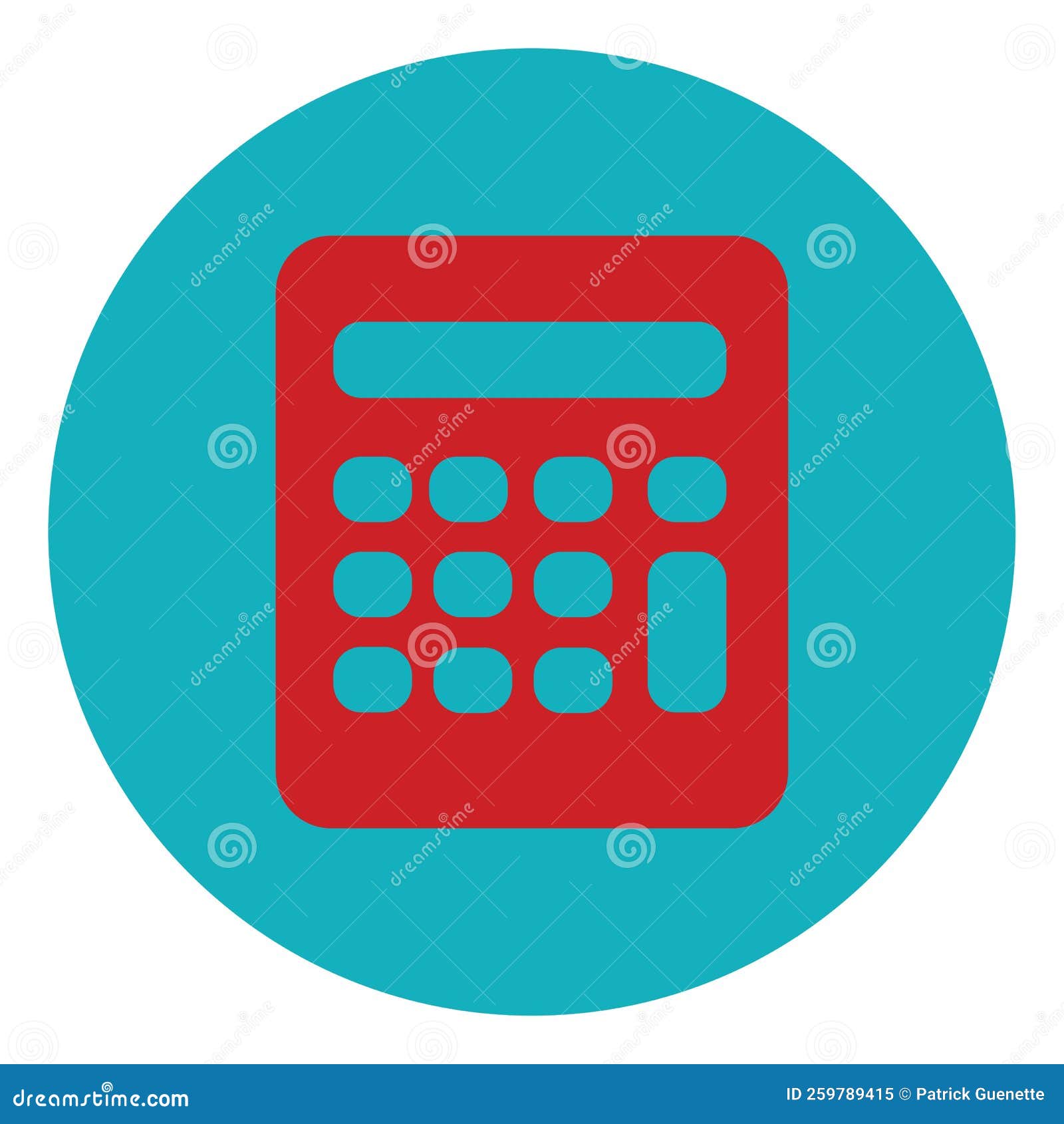 Red School Calculator, Icon Icon Stock Vector - Illustration of vector ...