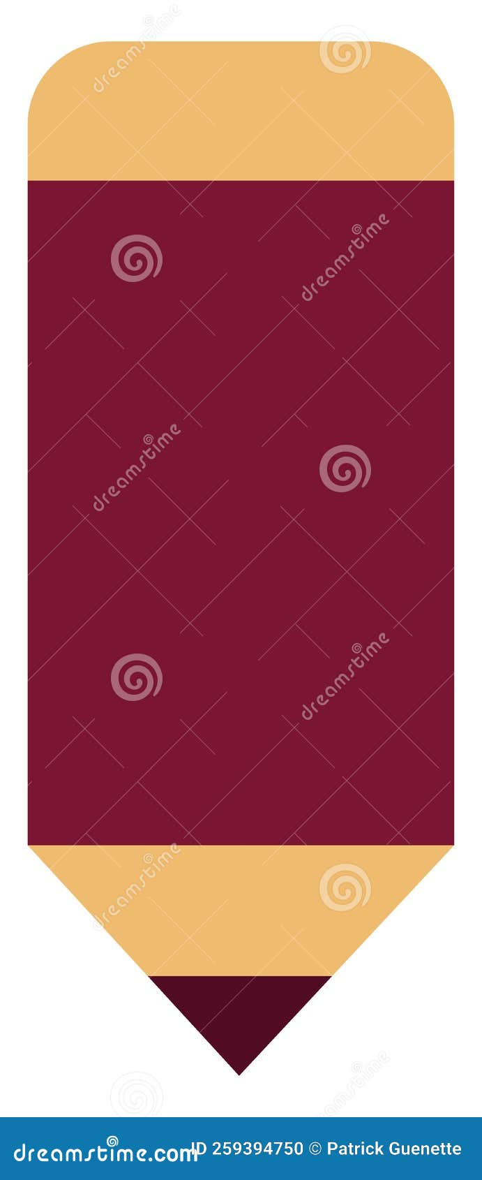 Red School pencil, icon stock vector. Illustration of write - 259394750