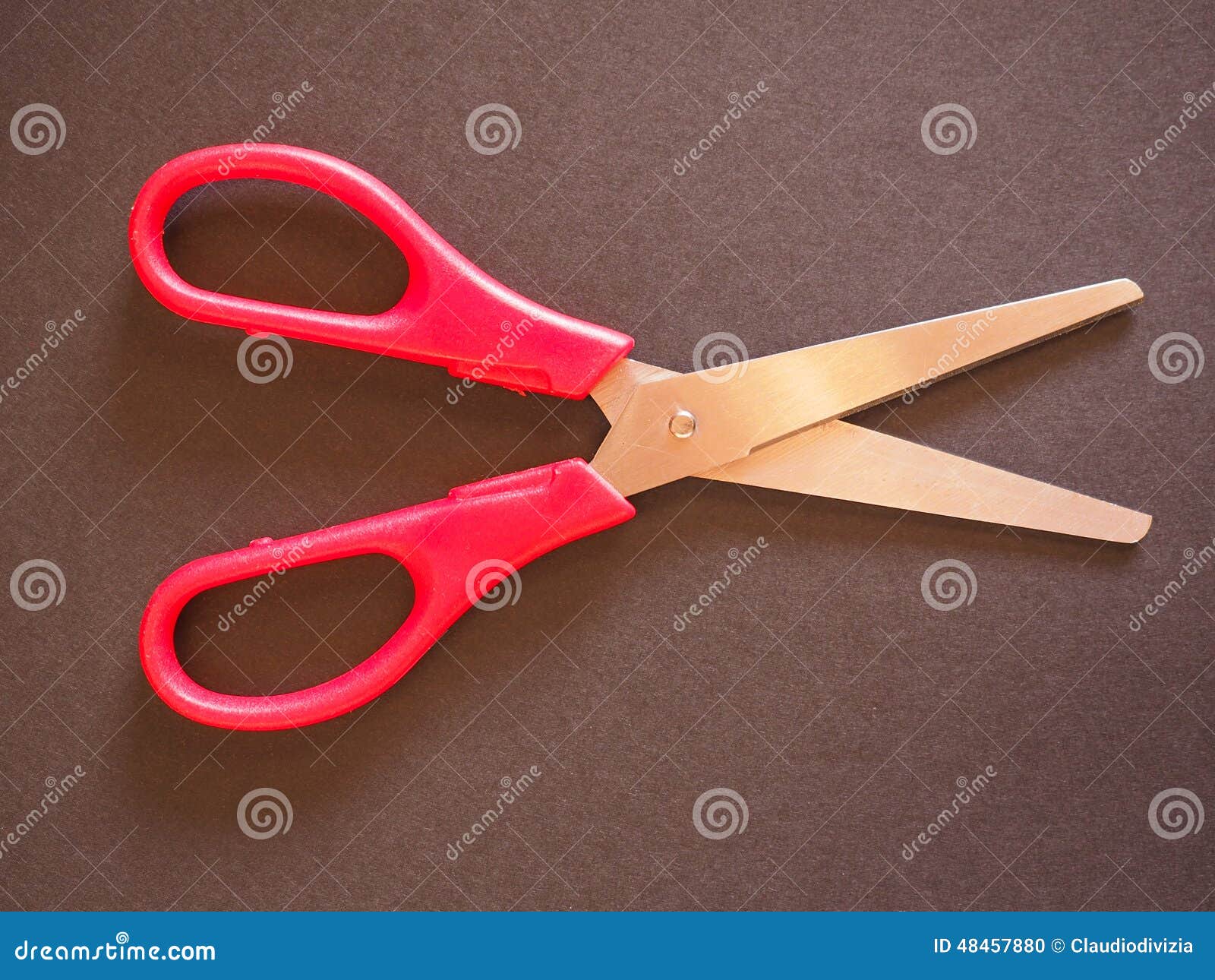 Red scissors stock photo. Image of scissors, plastic - 48457880