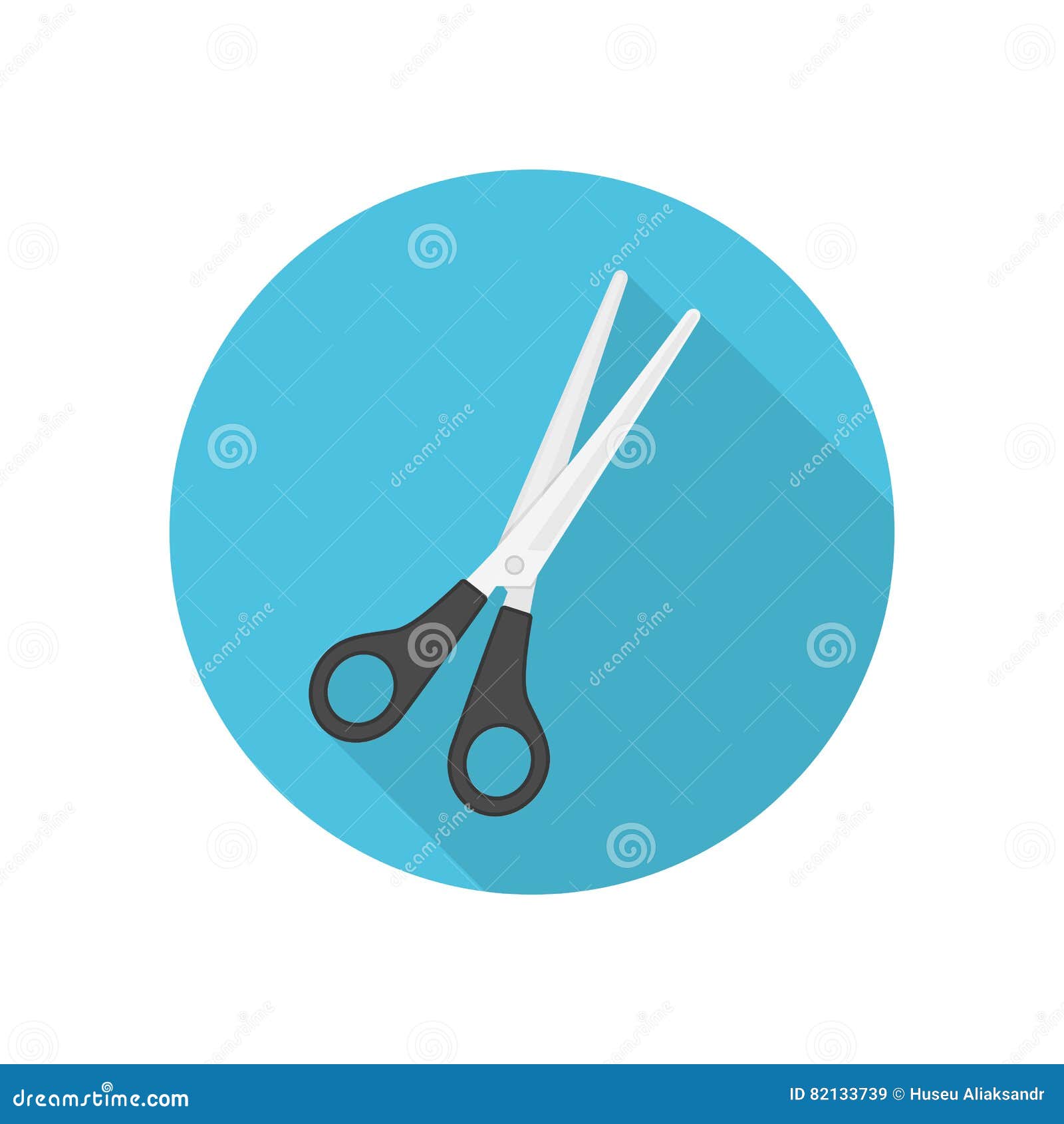 Red scissors icon. stock vector. Illustration of design - 82133739