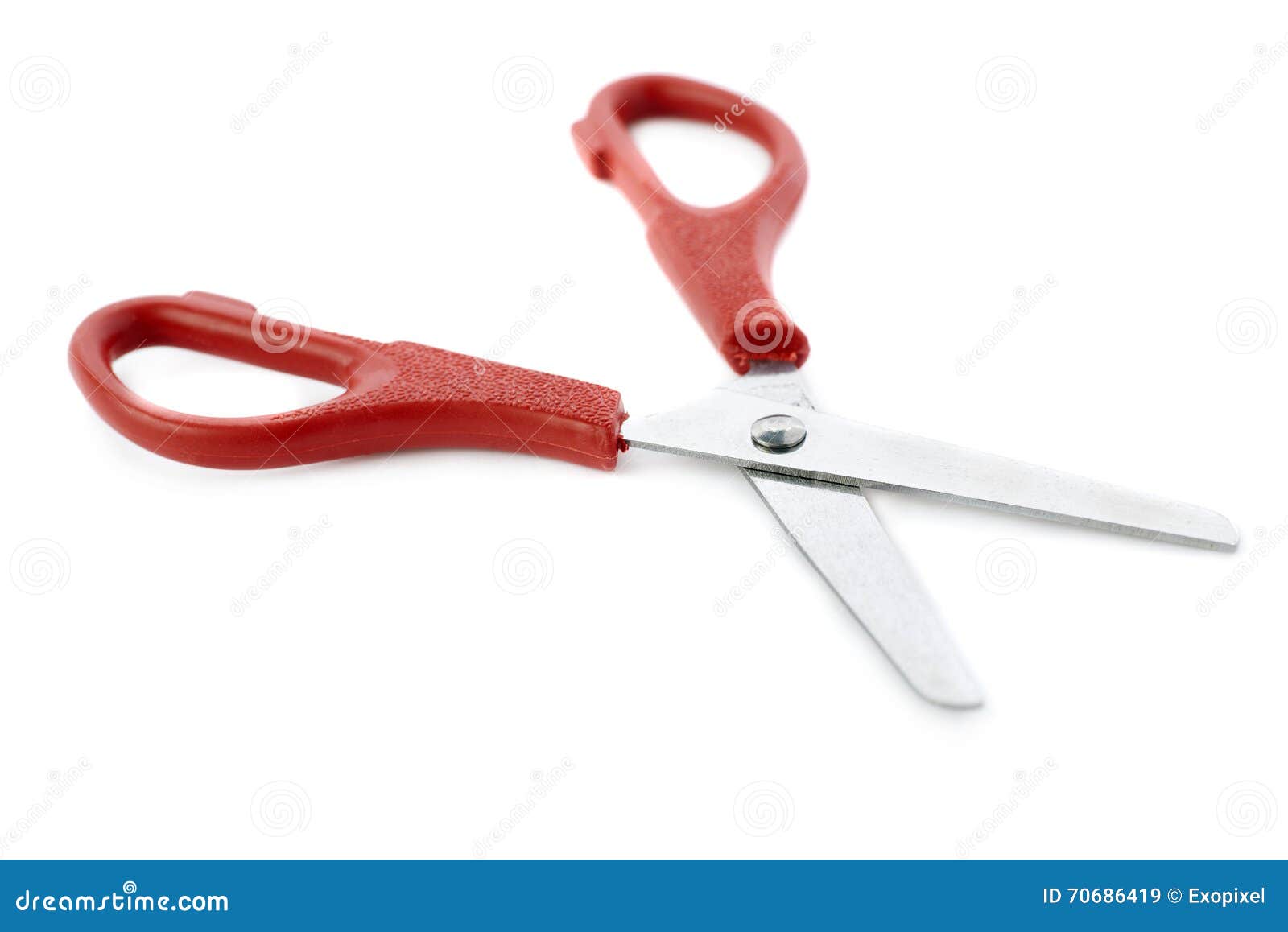 Red Scissors Isolated Over the White Background Stock Image - Image of ...