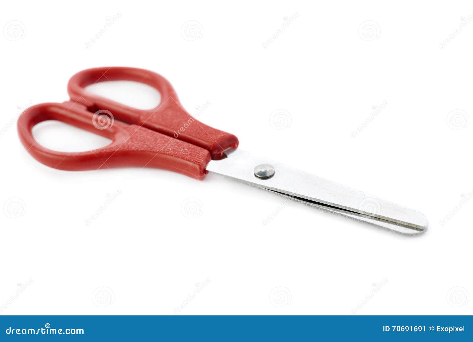 Red Scissors Isolated Over the White Background Stock Image - Image of ...