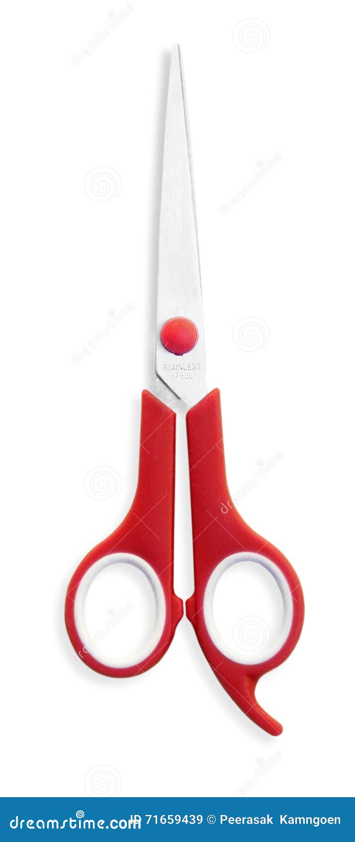 Red Scissors Isolated on a White Background Stock Image - Image of ...