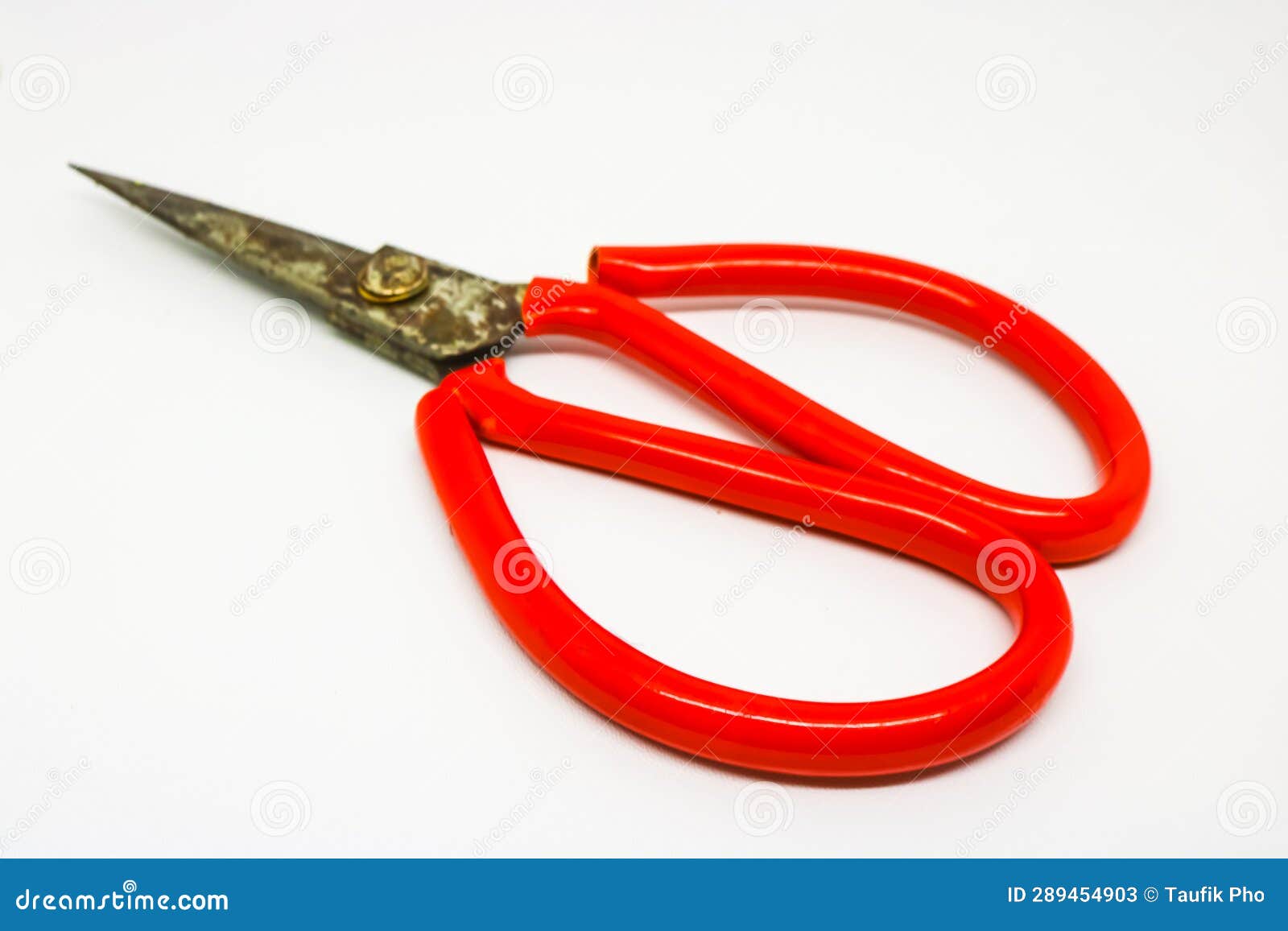 Red Scissors Isolated on White Background. Stock Image - Image of white ...