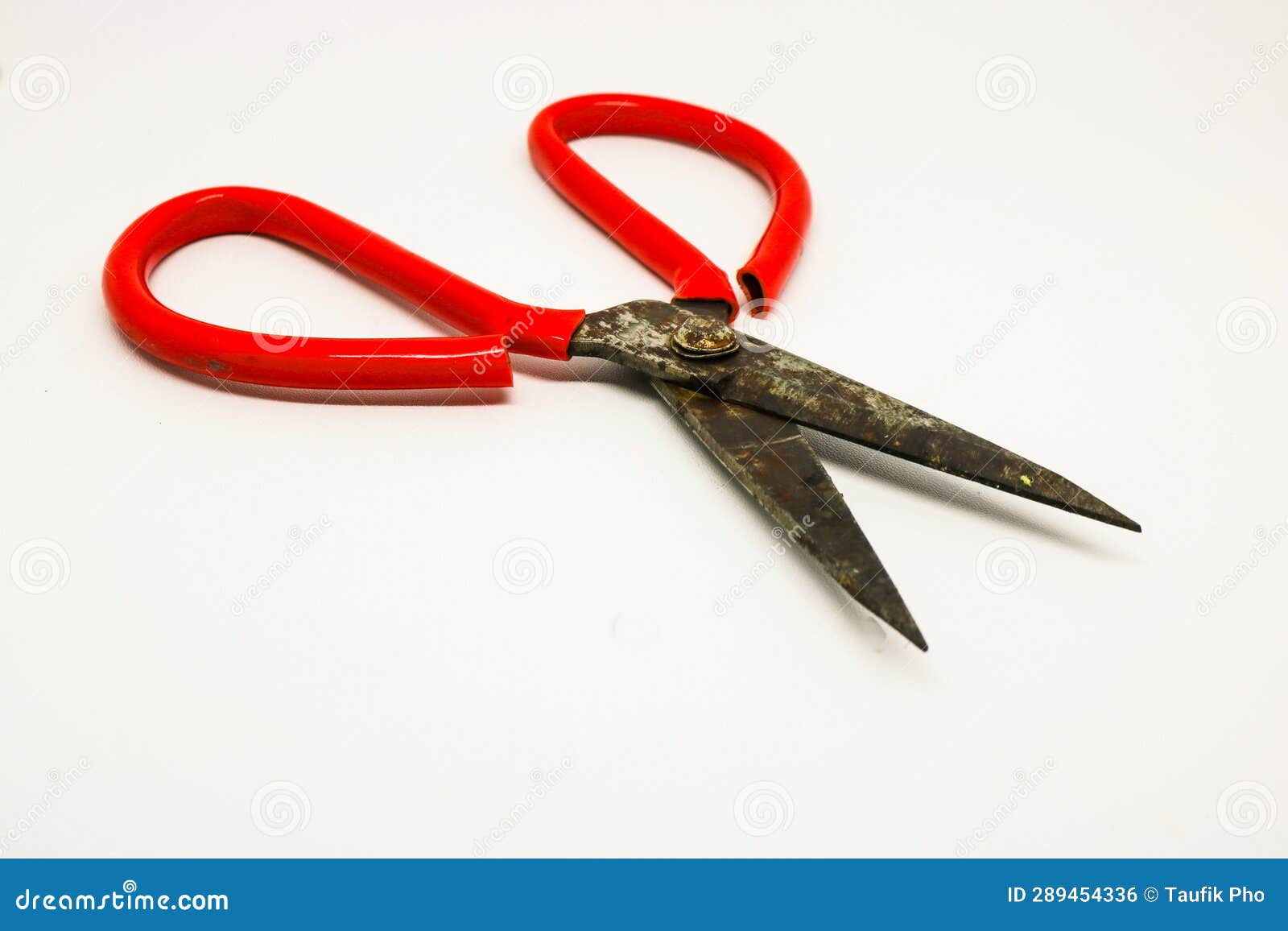 Red Scissors Isolated on White Background. Stock Photo - Image of food ...