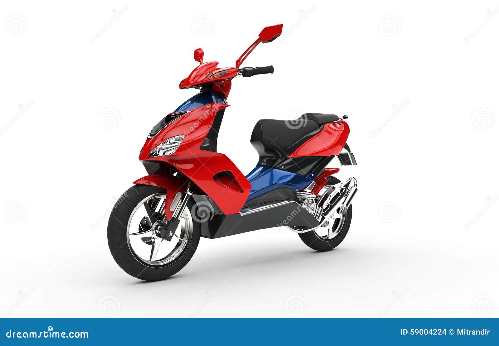 Red Scooter - Front View stock photo. Image of motorcycle - 59004224