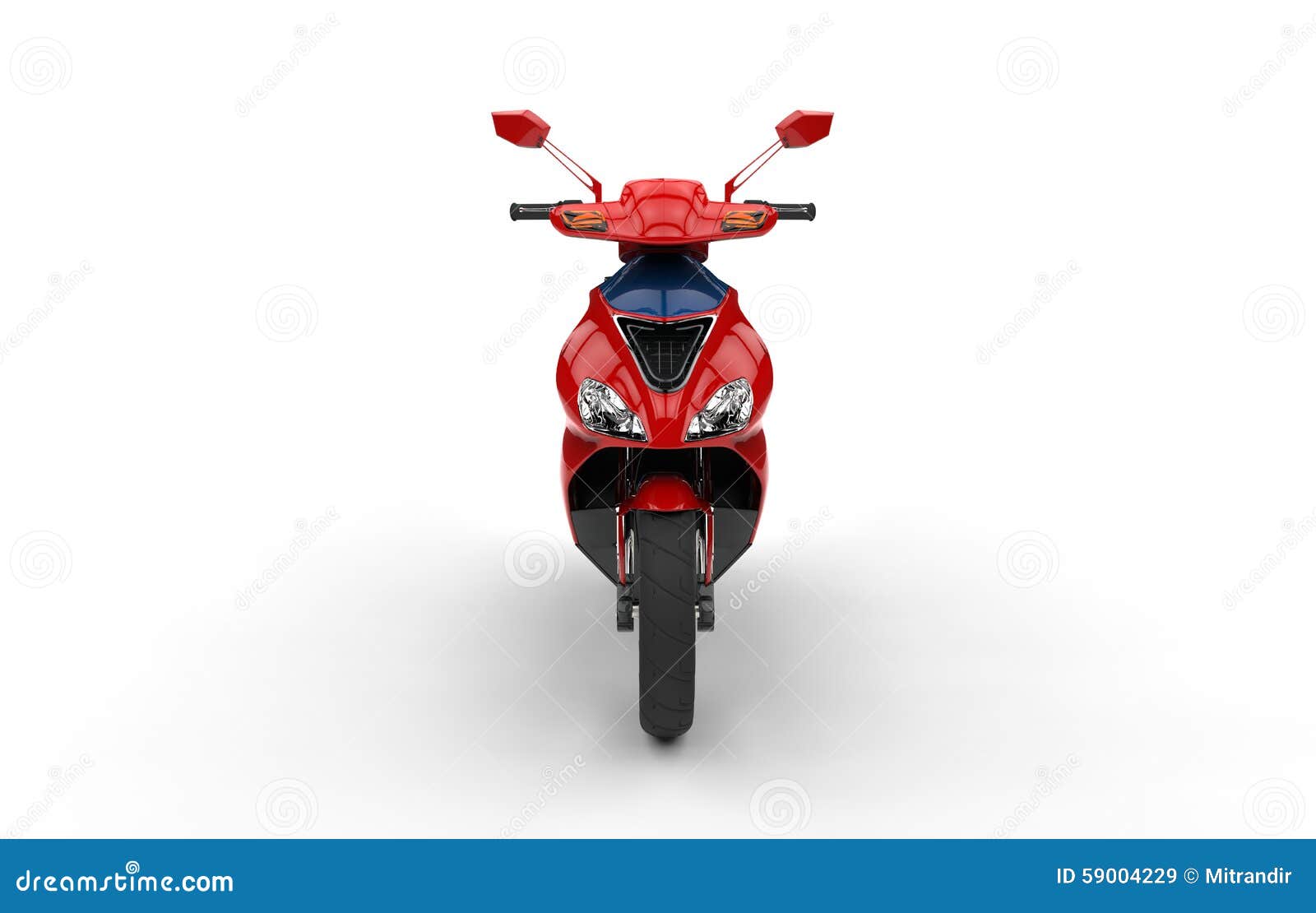 Red Scooter Front View stock image. Image of scooter - 59004229