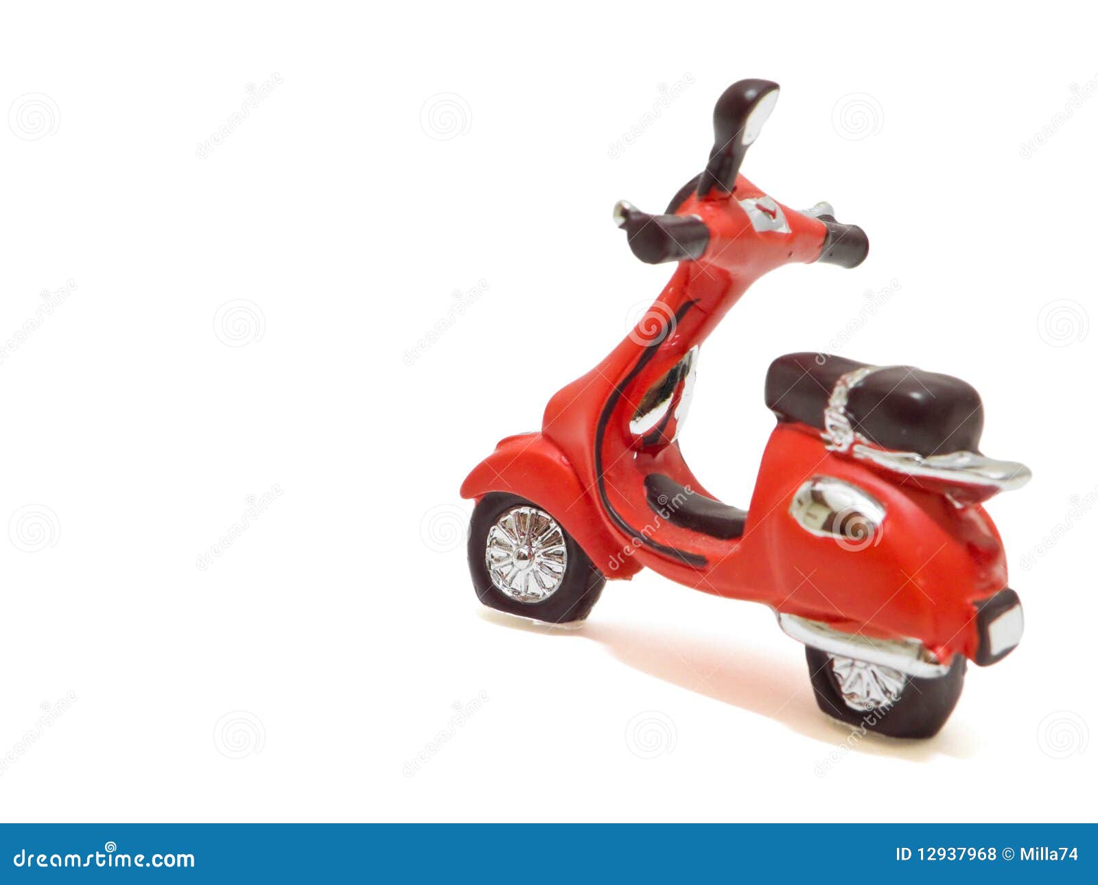 Red Scooter Isolated on White. Stock Photo - Image of fire, ride: 12937968
