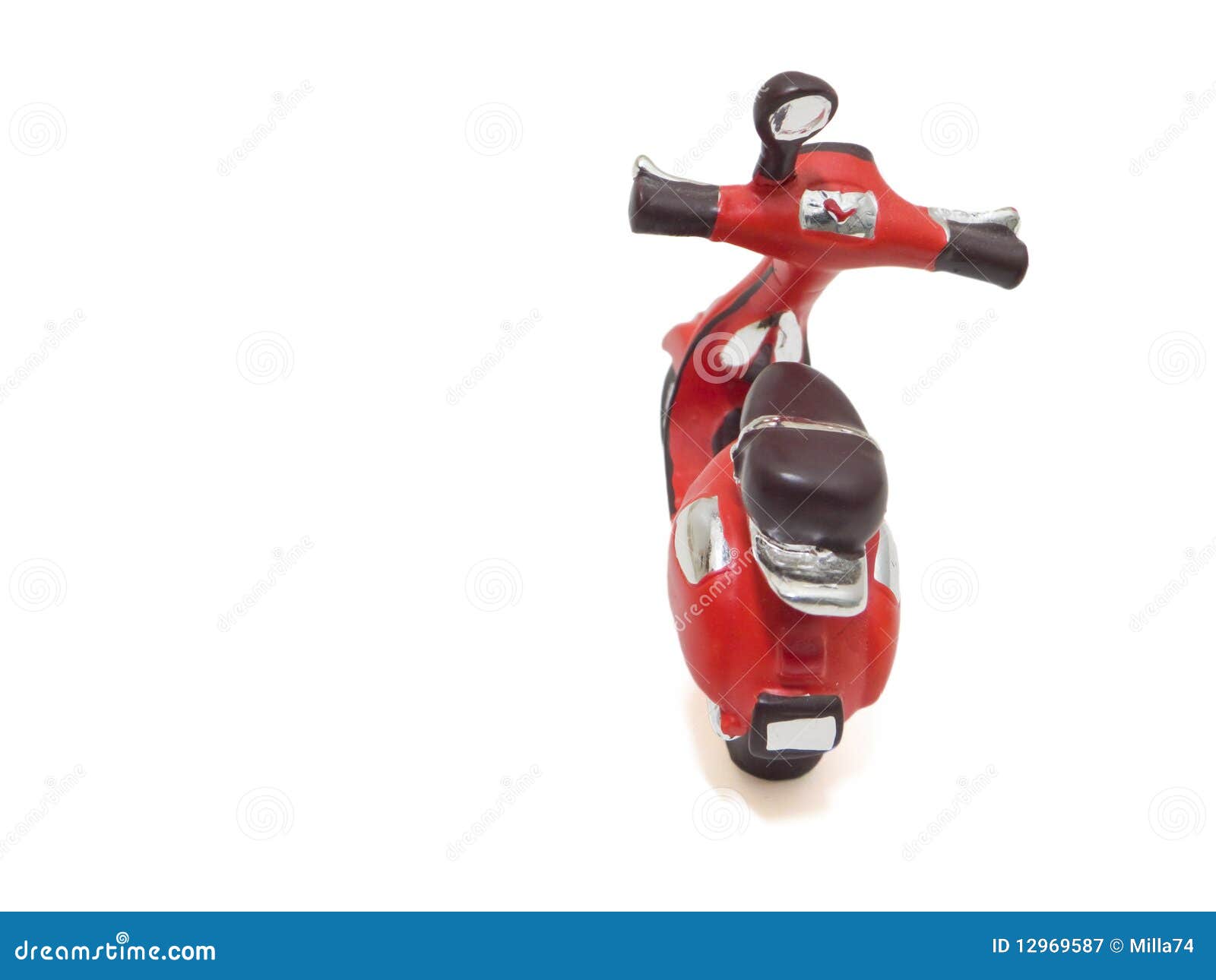 Red Scooter Isolated on White. Stock Image - Image of mythical, gears ...