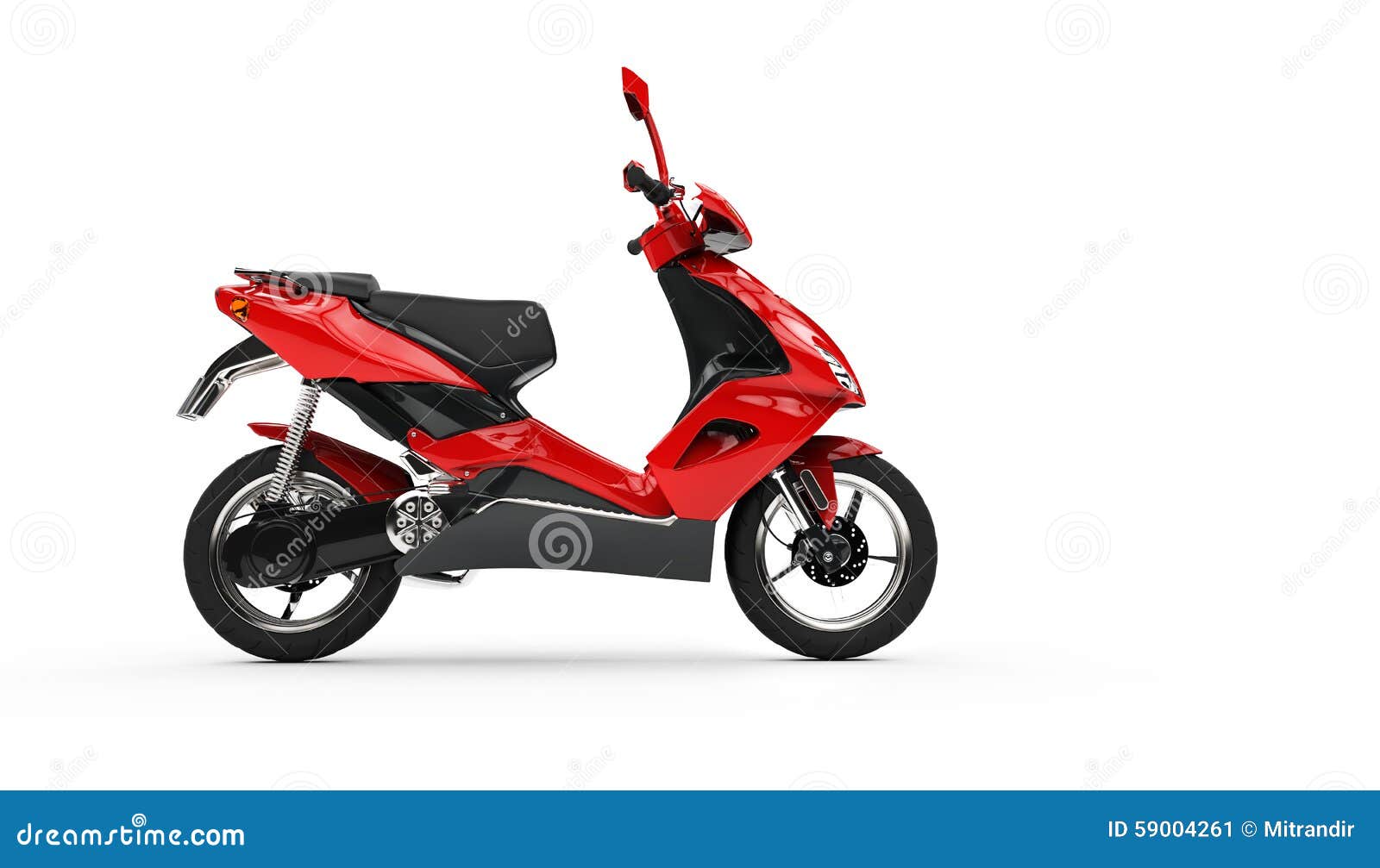 Red Scooter - Left Side stock image. Image of parked - 59004261