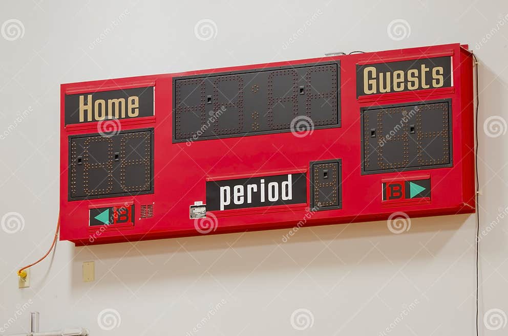 Red Score Board on a wall stock photo. Image of score - 25841440