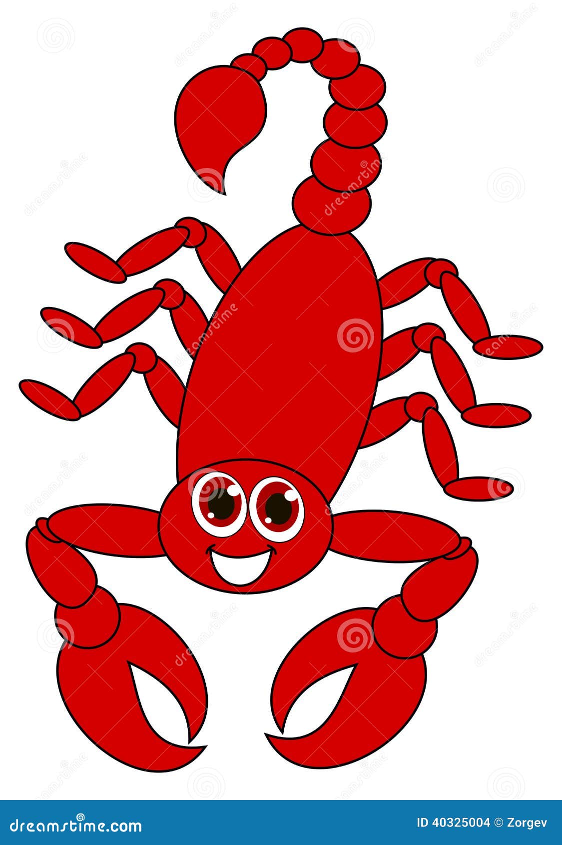 Red scorpion very happy stock illustration. Illustration of scorpion ...