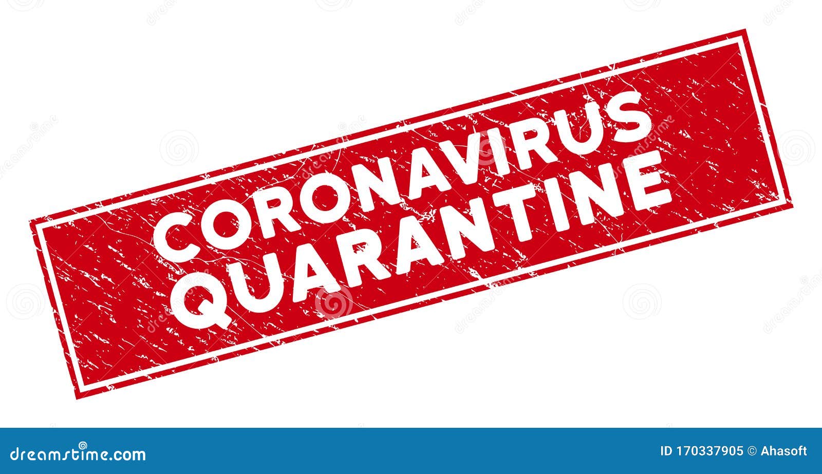 Red Scratched Coronavirus Quarantine Rectangle Stamp Seal Stock Vector ...