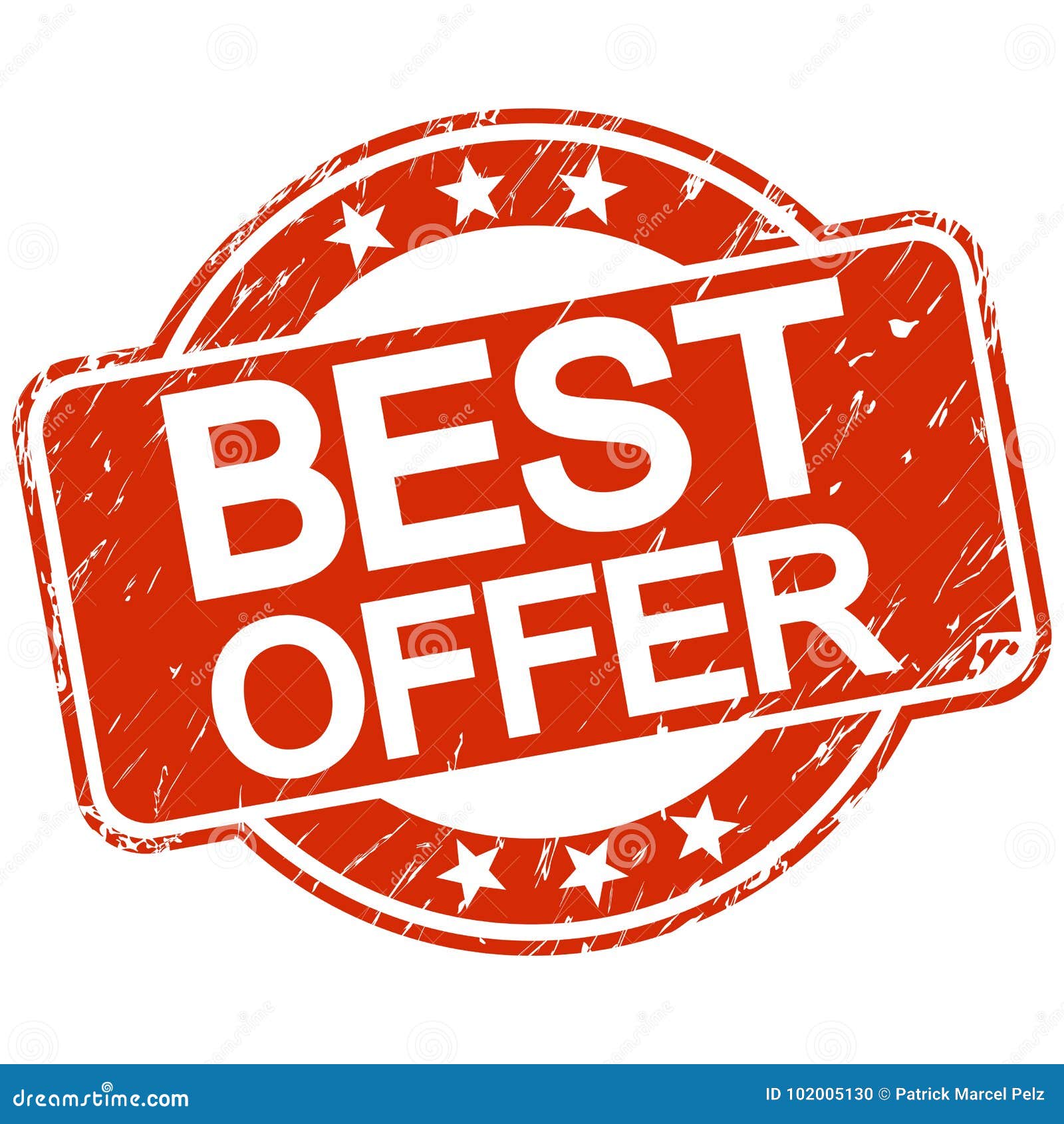 Red Scratched Stamp Best Offer Stock Vector - Illustration of purchase ...