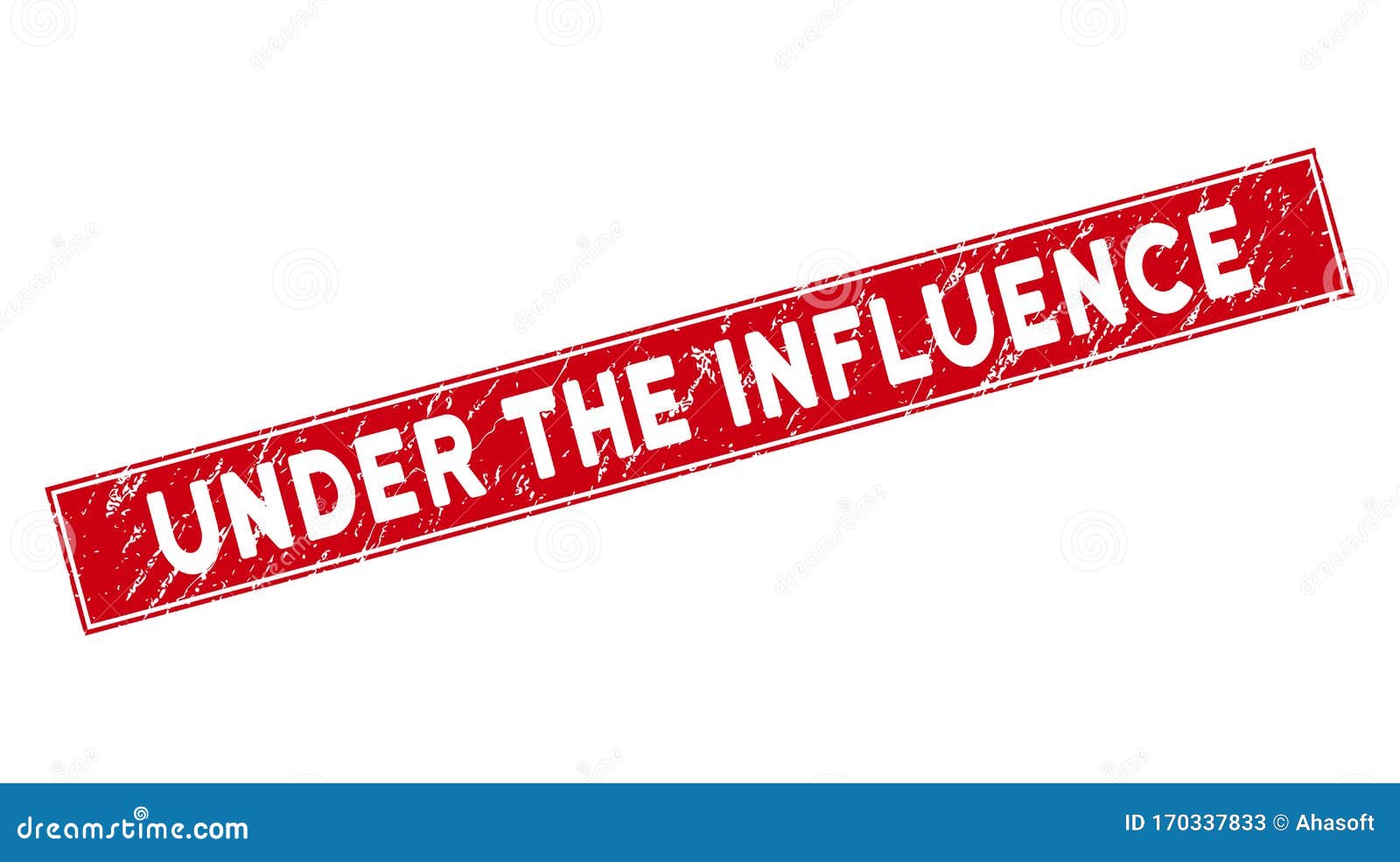 Red Scratched Under the Influence Rectangular Seal Stock Vector ...