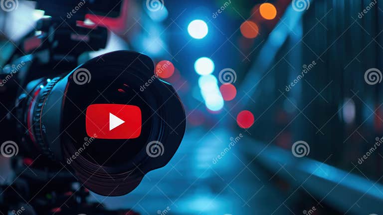 Red Screen Video Camera stock photo. Image of recording - 308982602