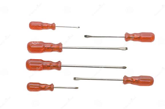 Red screw-drivers stock image. Image of home, handle - 12661123