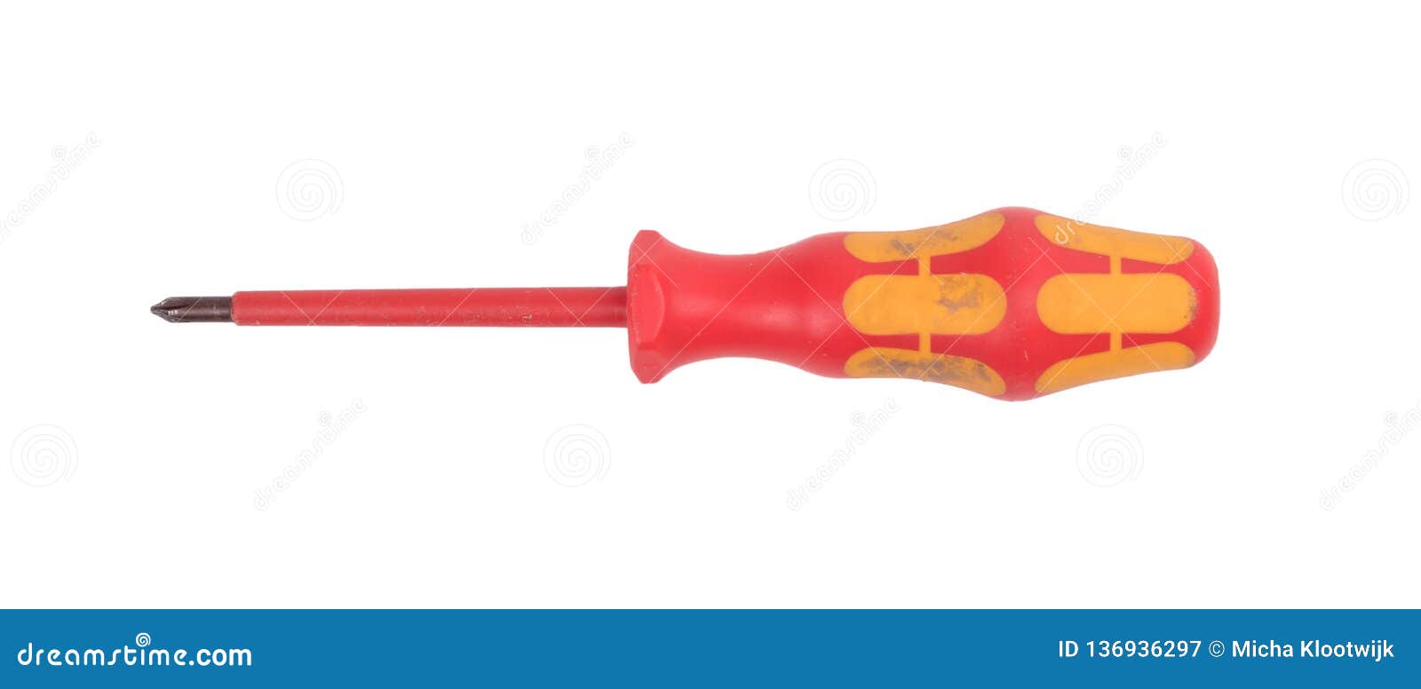 Red screwdriver isolated stock image. Image of equipment - 136936297