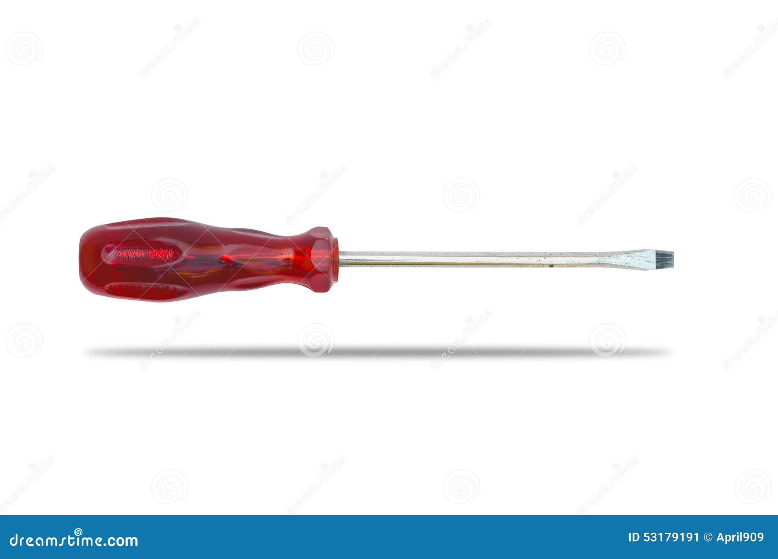Red Screwdriver Isolated on White Stock Image - Image of metallic, meta ...