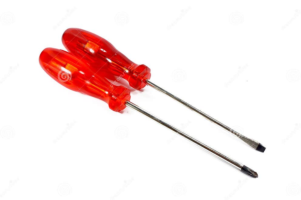 Red screwdriver stock image. Image of tool, work, plastic - 70336455
