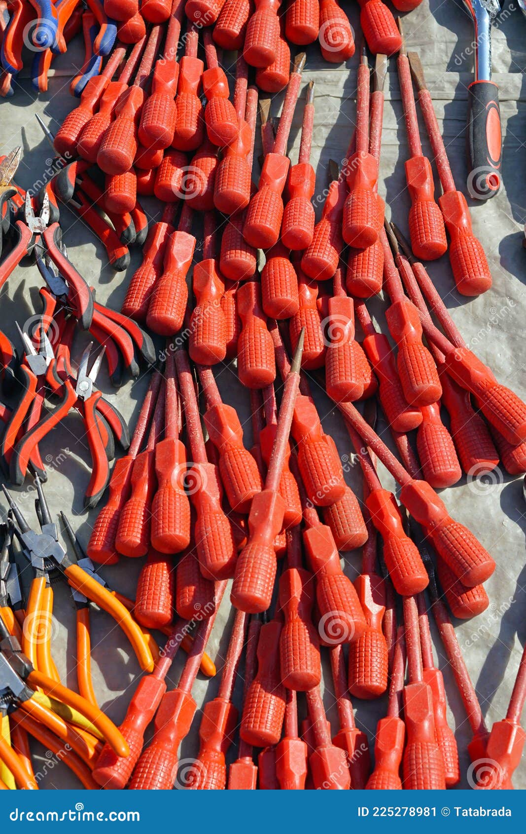 Red screwdrivers stock image. Image of screwdrivers - 225278981