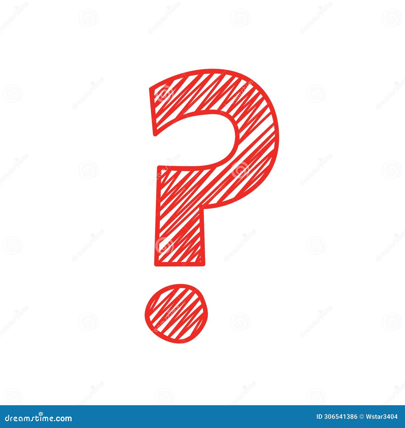 Red Scribble Question Mark Icon Stock Vector - Illustration of question ...