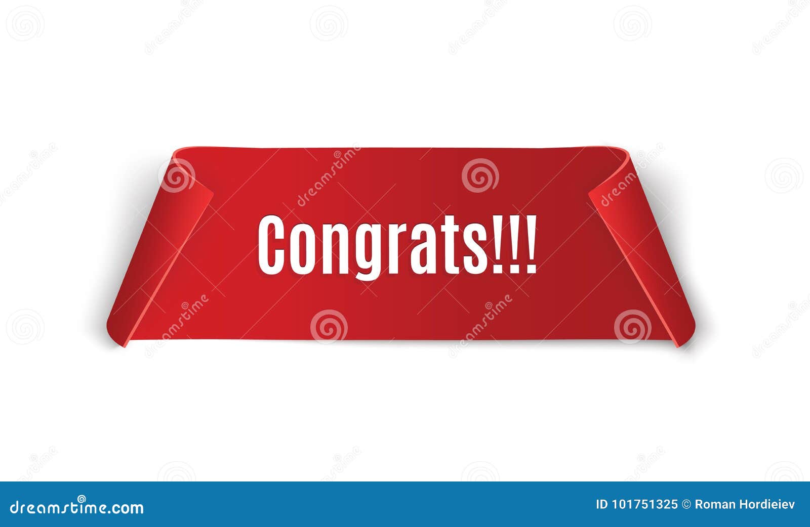The Red Scroll.congrats on the White Background Stock Vector ...