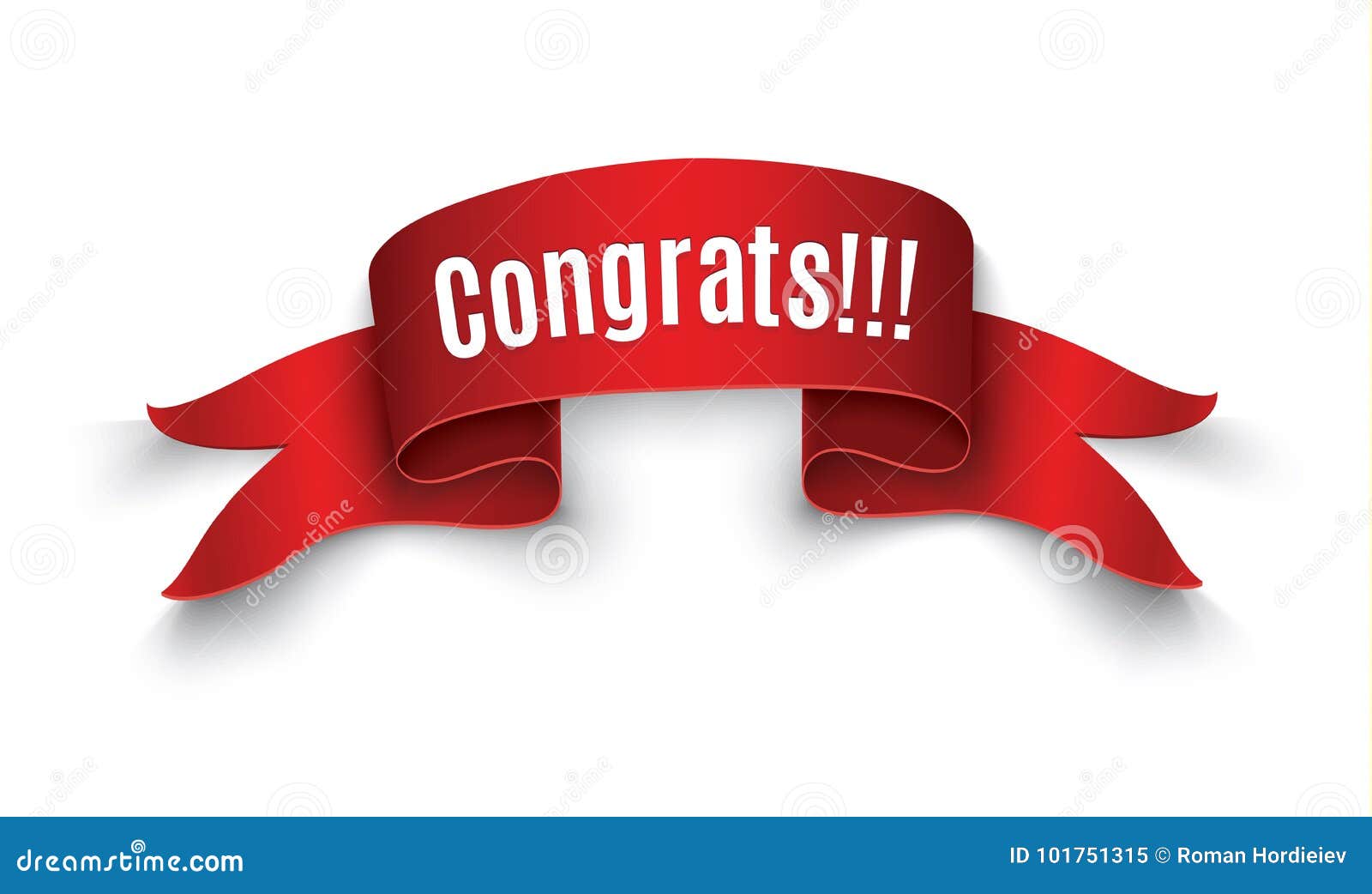 The Red Scroll.congrats on the White Background Stock Vector ...