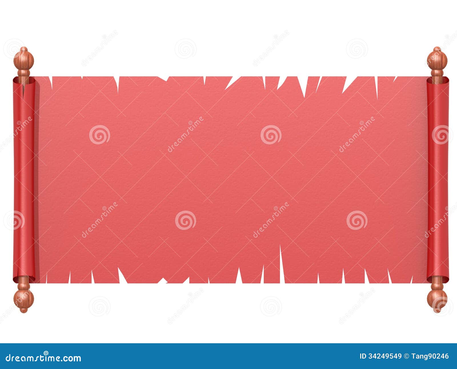 Red scroll paper stock illustration. Illustration of document - 34249549