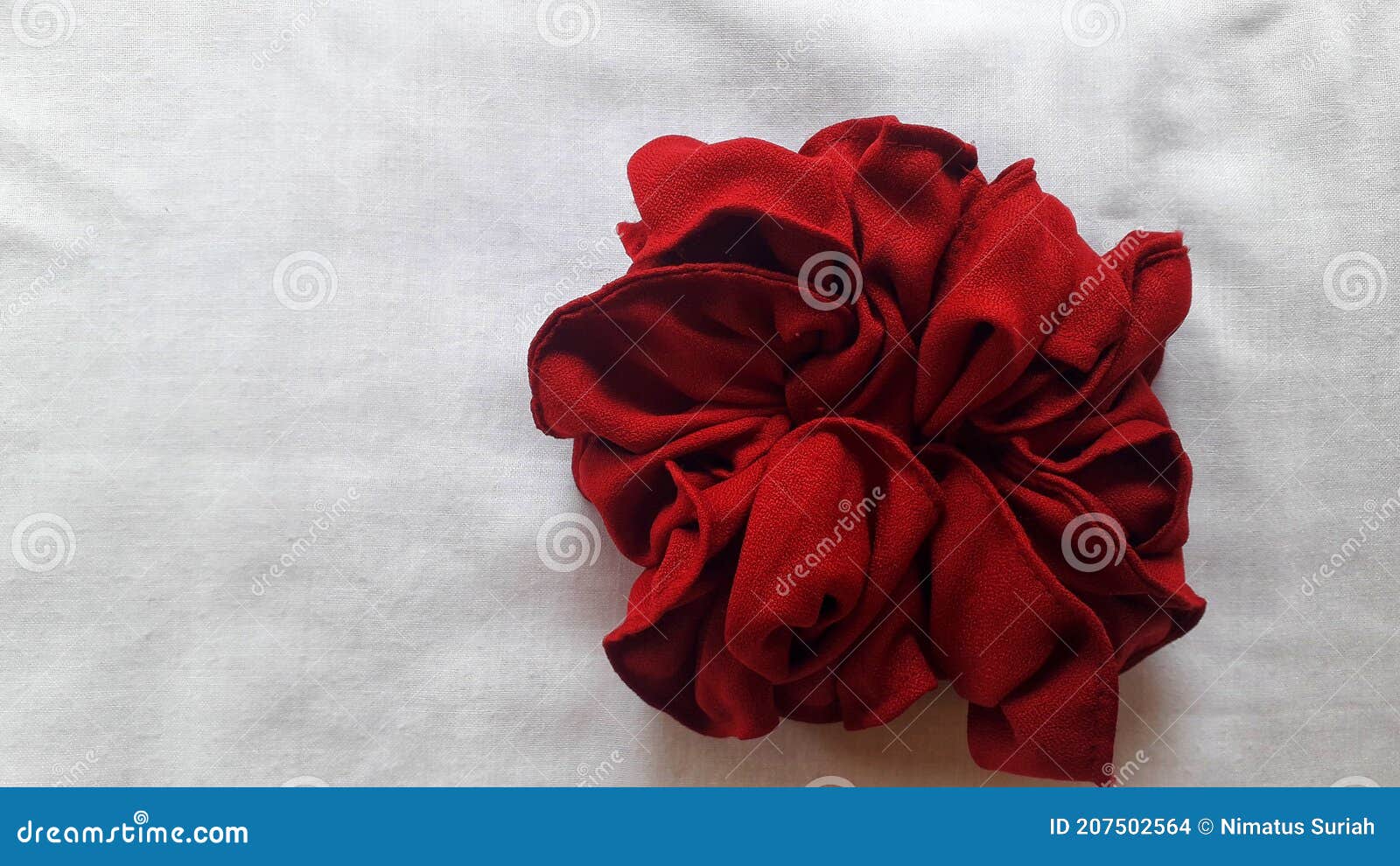 Red scrunchie stock photo. Image of magenta, pattern - 207502564