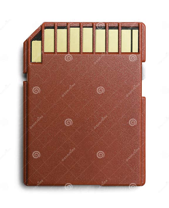 Red SD Card Back stock image. Image of disk, computer - 74708445