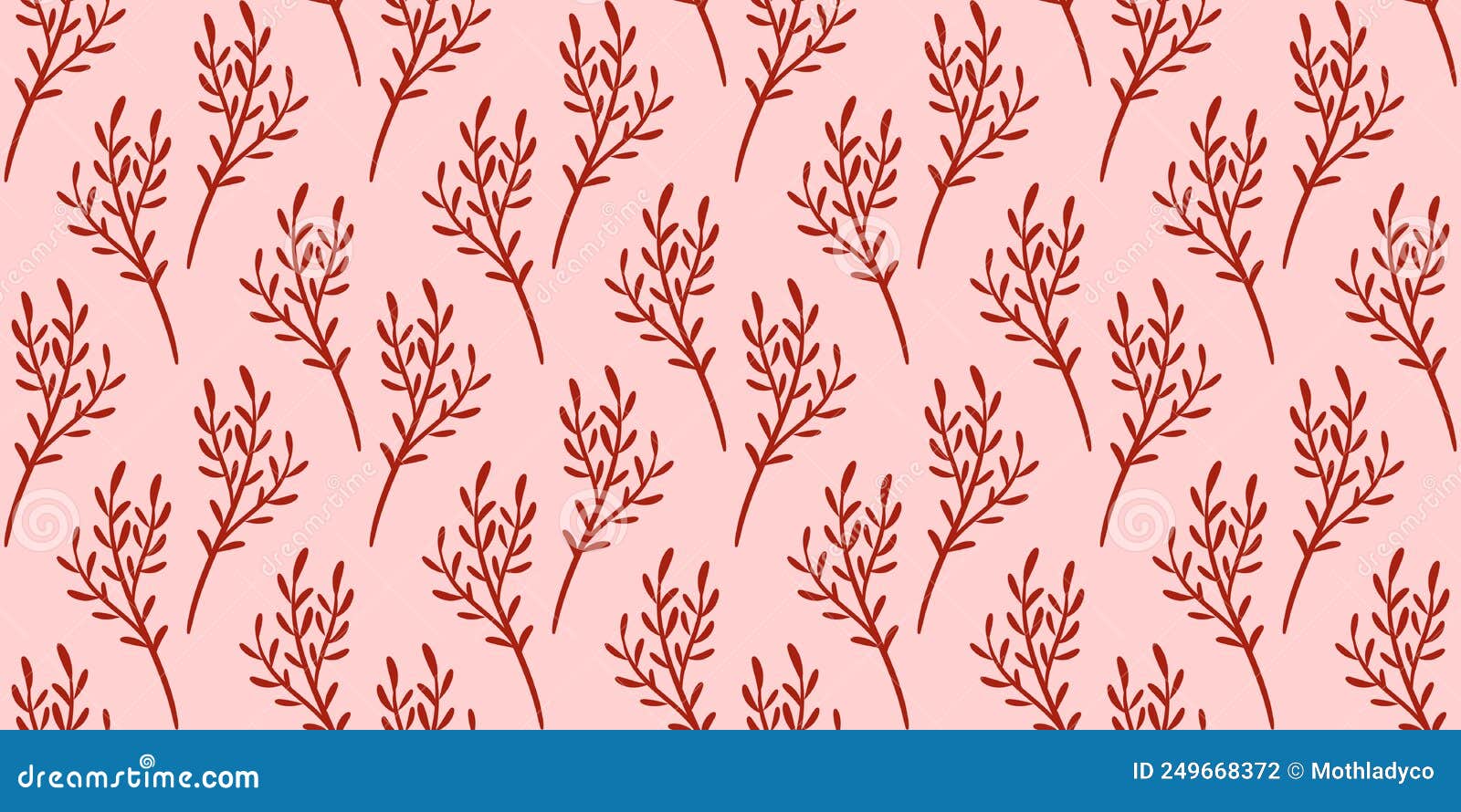 Red Sea Moss Vector Background, Seamless Pattern Stock Vector ...