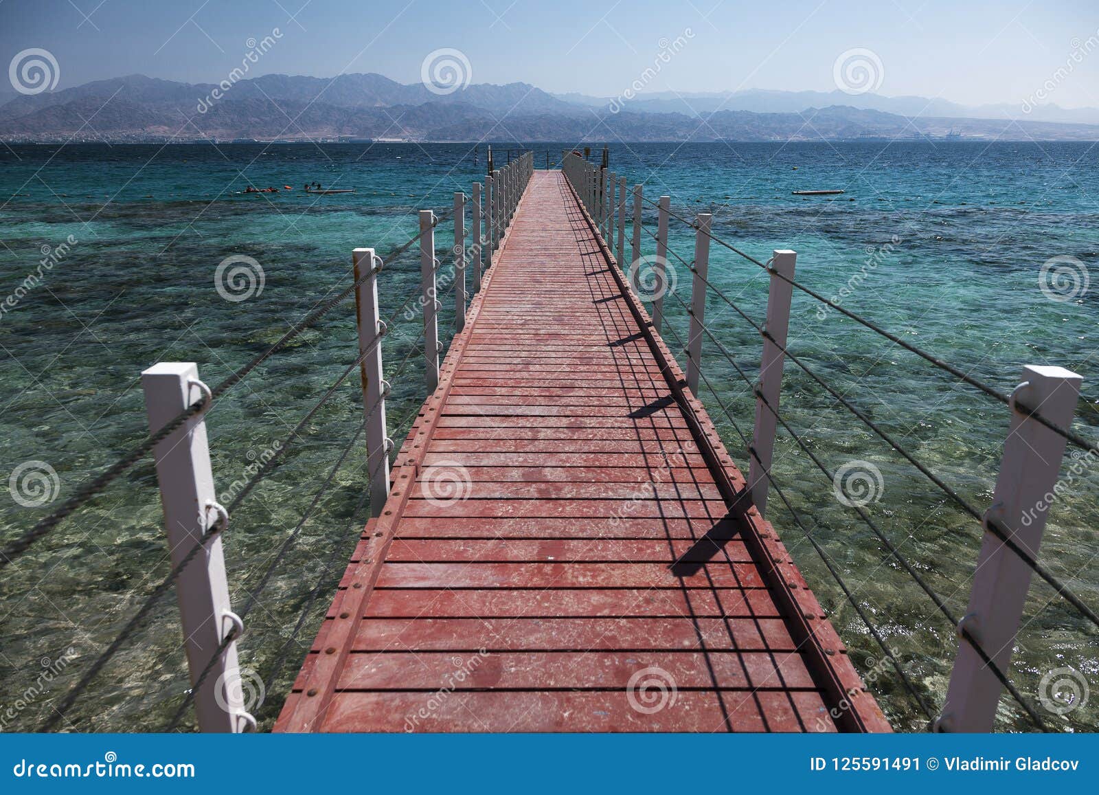 Red Sea Pier. Eilat, Israel Stock Image - Image of outdoor, reef: 125591491