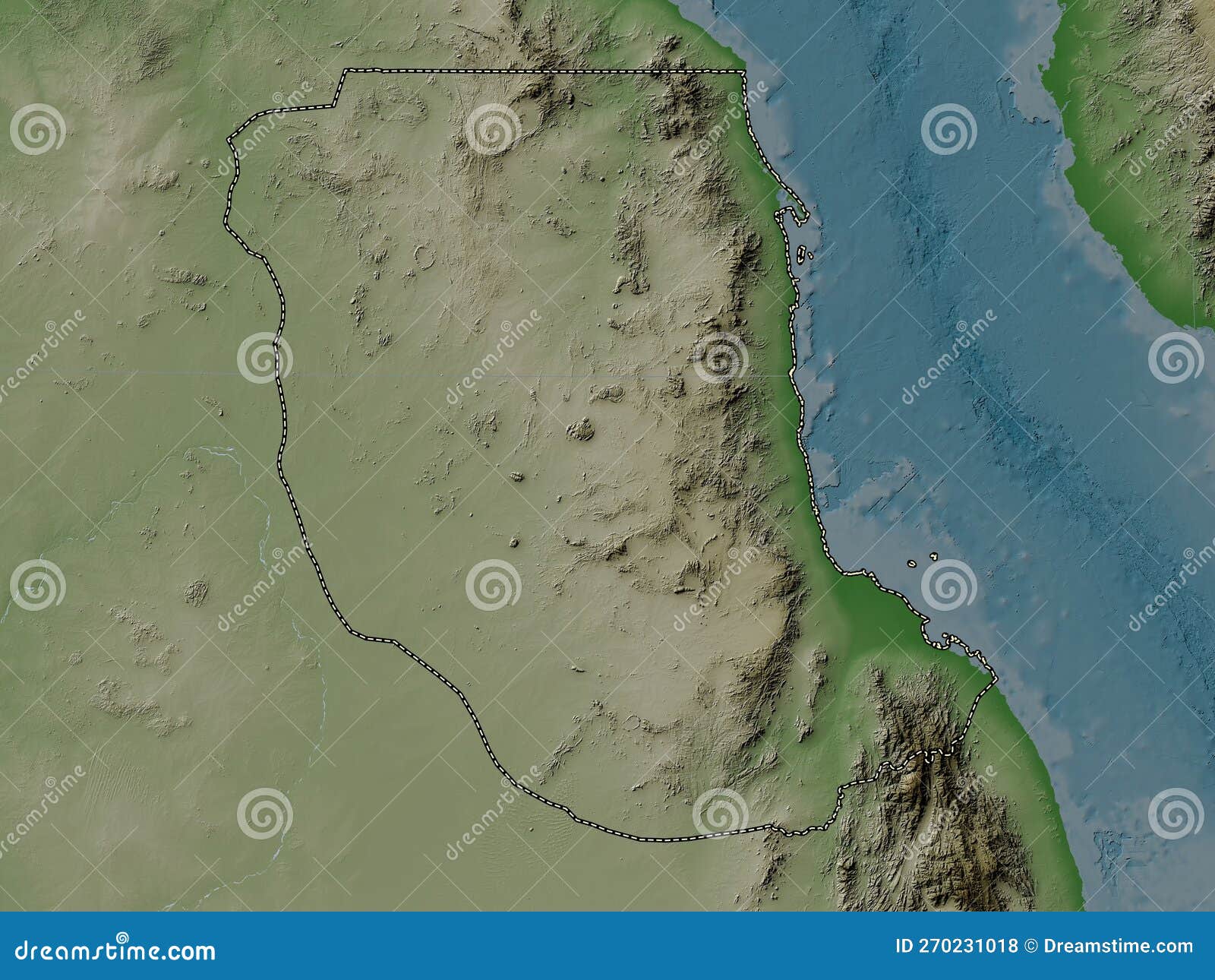 Red Sea, Sudan. Wiki. No Legend Stock Illustration - Illustration of ...