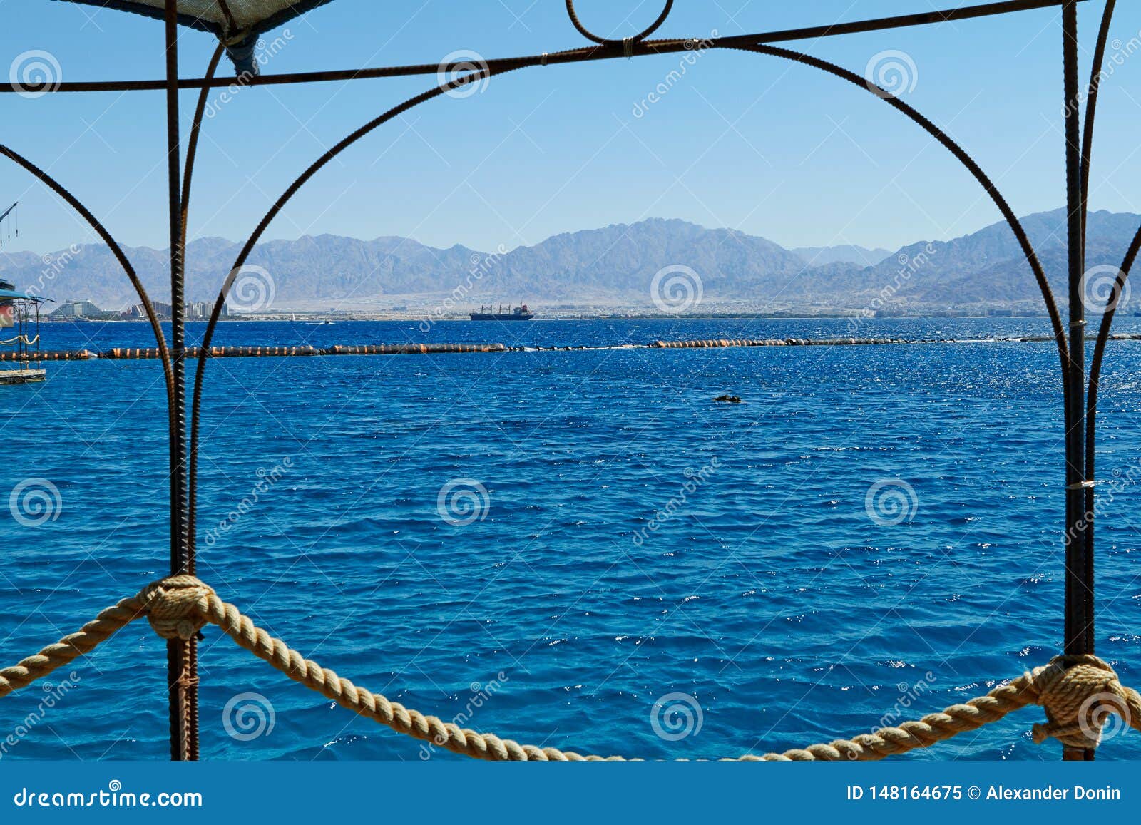 Red Sea View from the Dolphin Reef Stock Image - Image of landmark ...