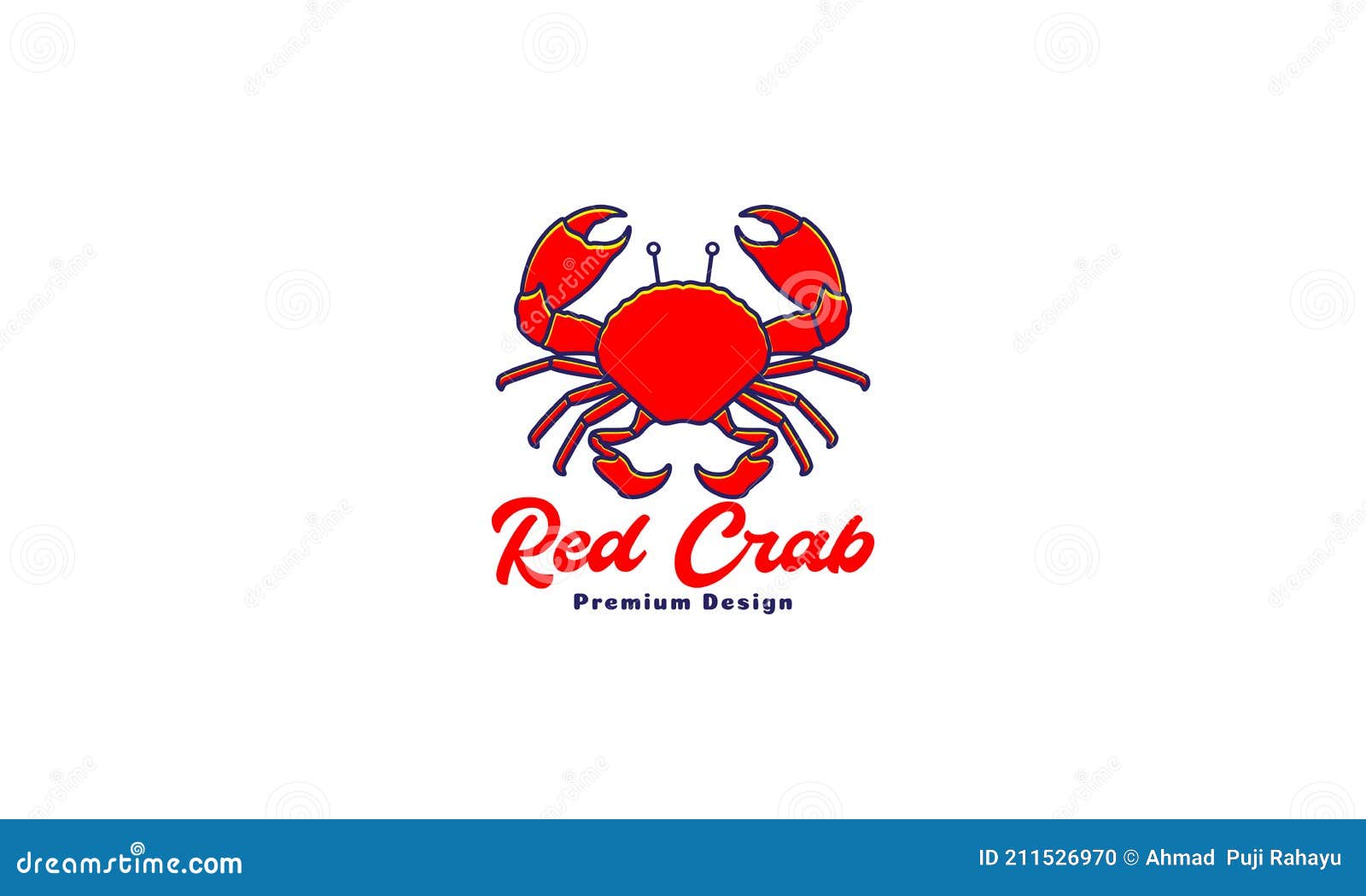 Seafood Red Crab Restaurant Logo Design Icon For Food Business, Red ...
