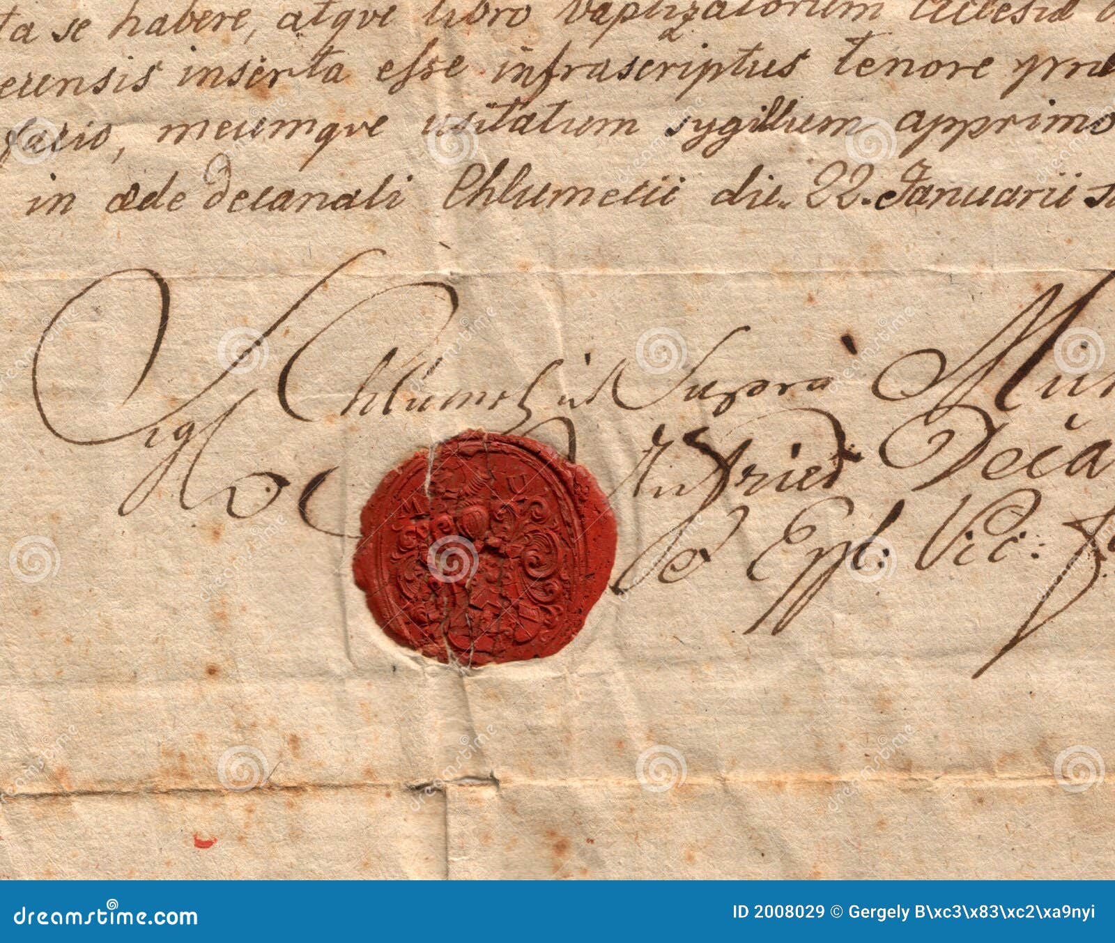 Red Seal stock image. Image of write, handwriting, writing - 2008029