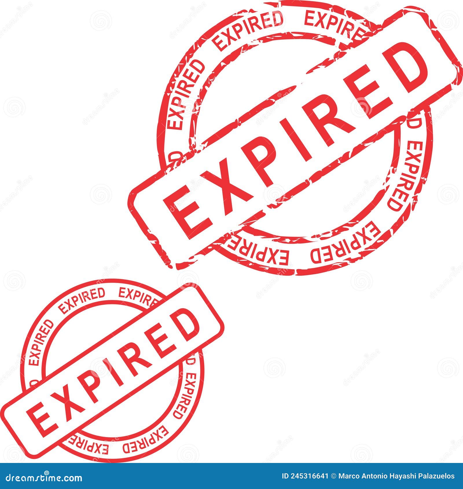 Red Seal Stamp Expired Text Pack Set Collection Illustration Stock ...