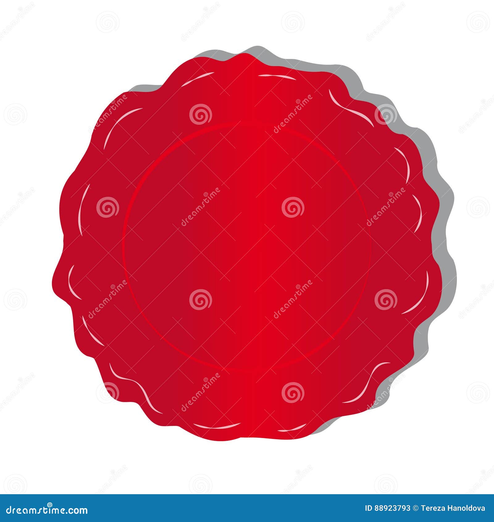 Red Seal on White Background Stock Vector - Illustration of certificate ...