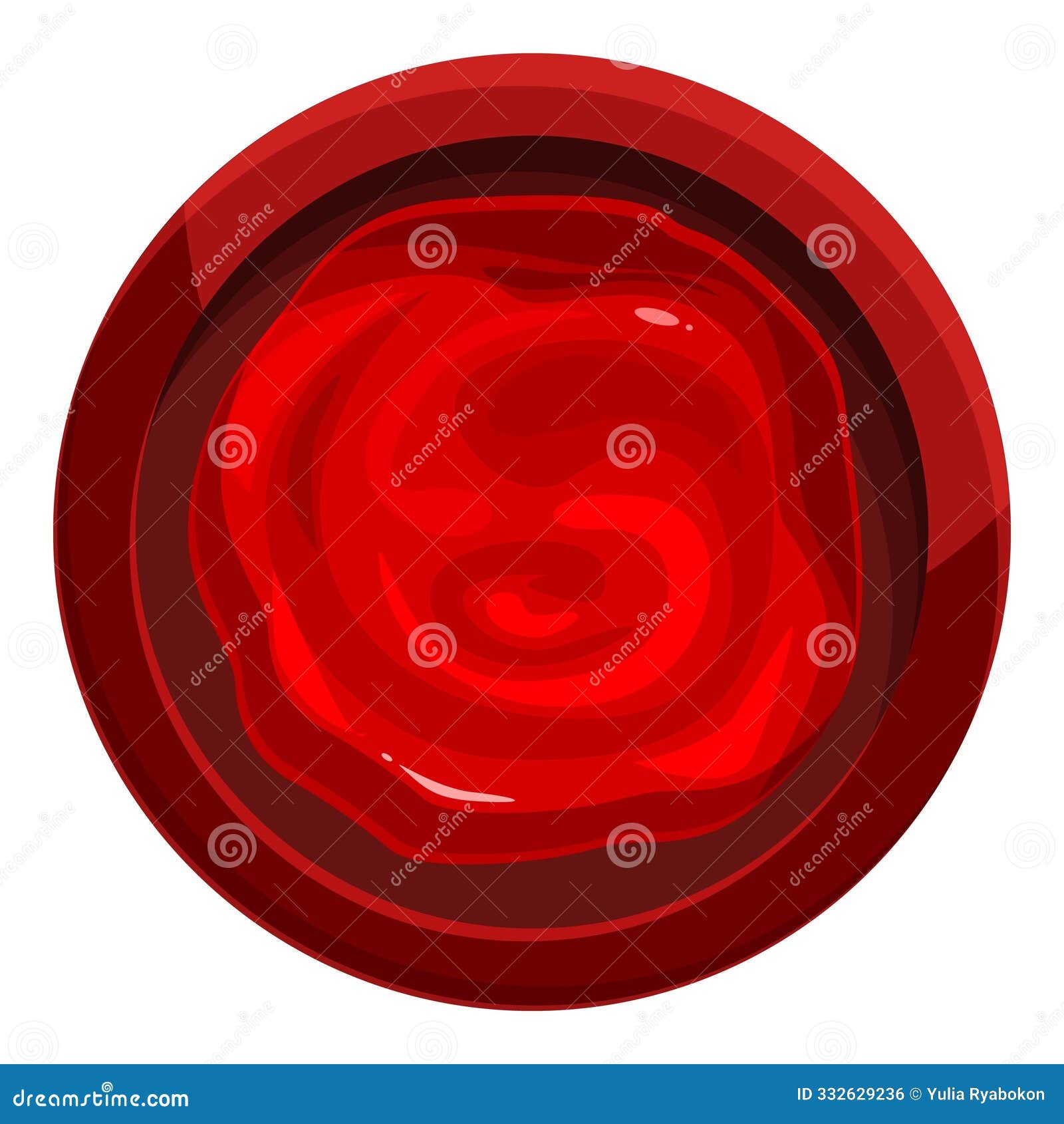 Red Sealing Wax with Imprint Filling Circle Frame Stock Photo - Image ...