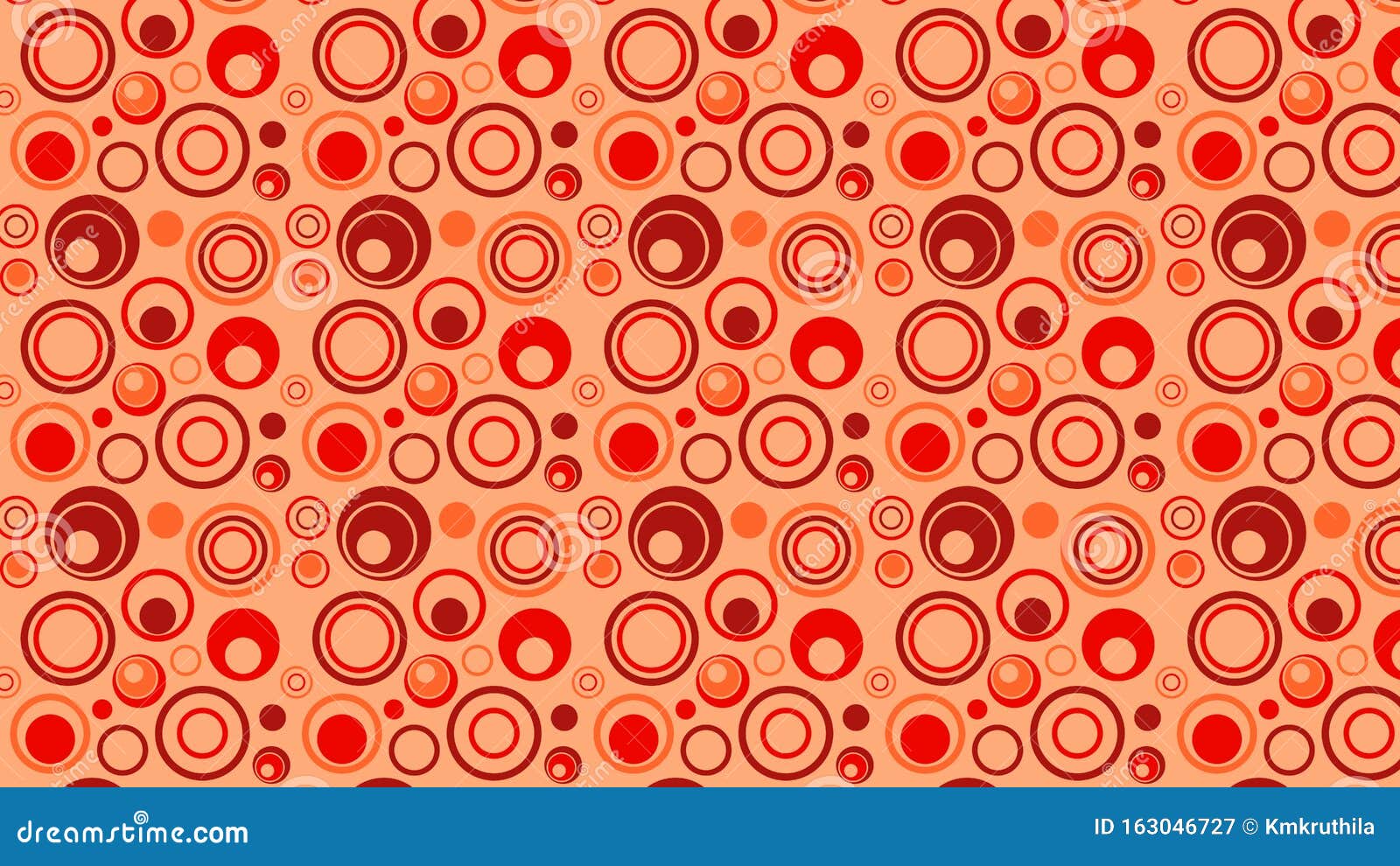 Red Seamless Circle Pattern Stock Vector - Illustration of fabric, geometric: 163046727
