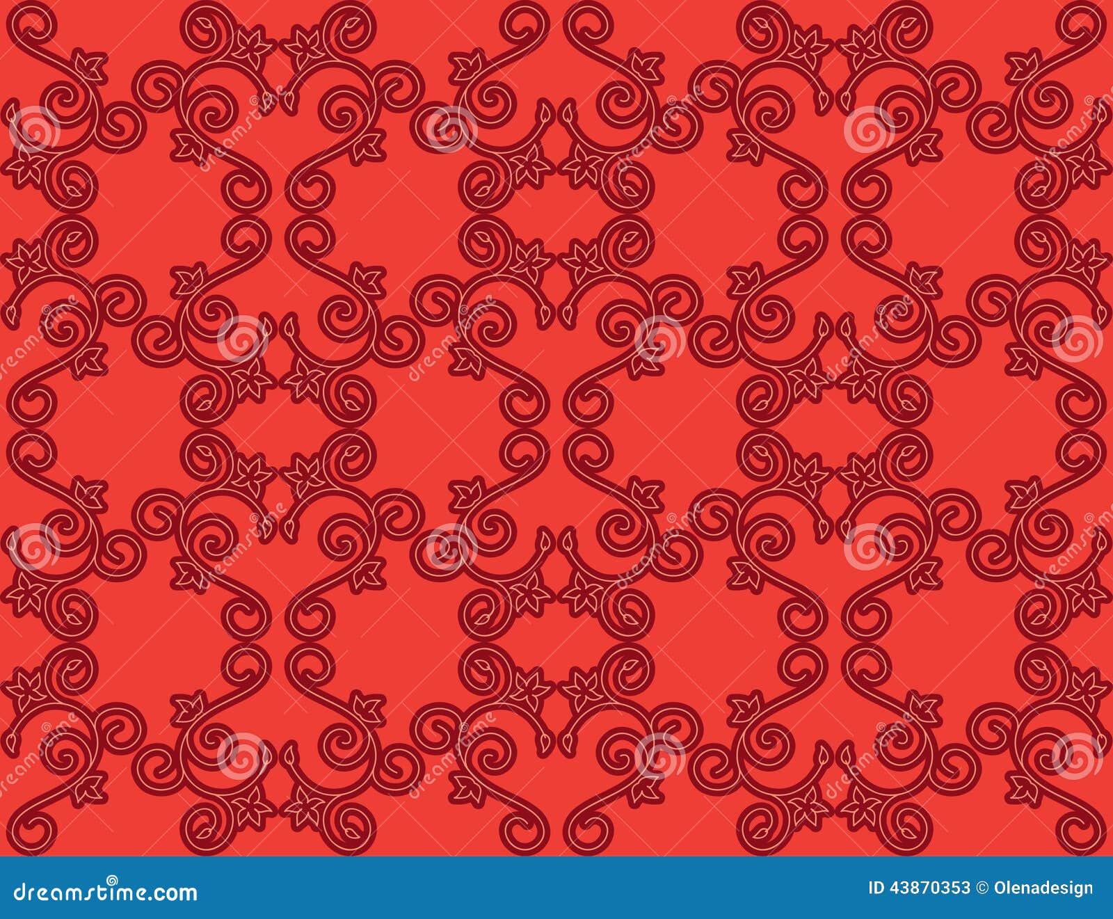 Red Seamless Floral Pattern - Vector Stock Vector - Illustration of ...