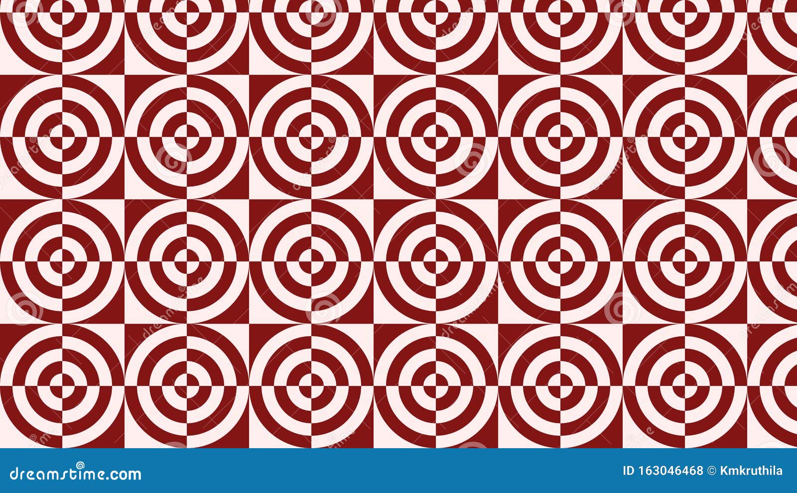 Red Seamless Geometric Quarter Circles Pattern Stock Vector ...