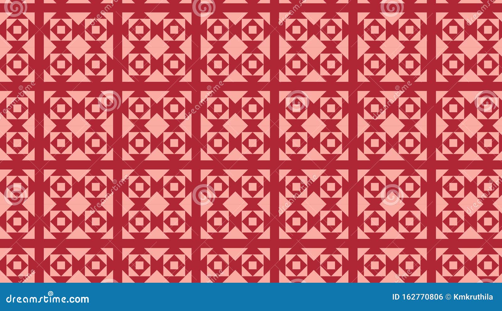 Red Seamless Geometric Square Pattern Background Vector Stock Vector ...