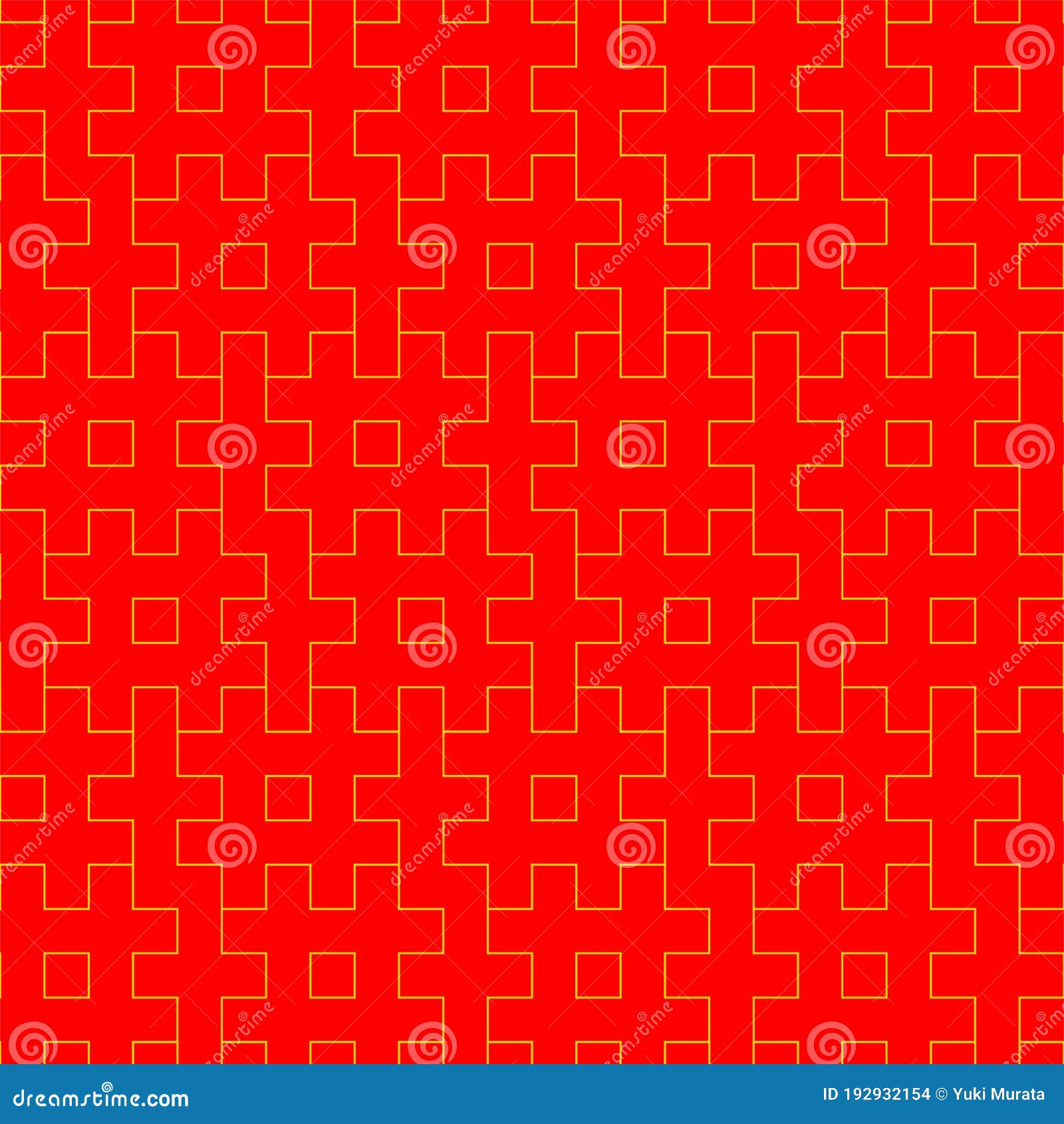 Red Seamless Japanese Pattern of Double-digited Swastika Stock Vector ...