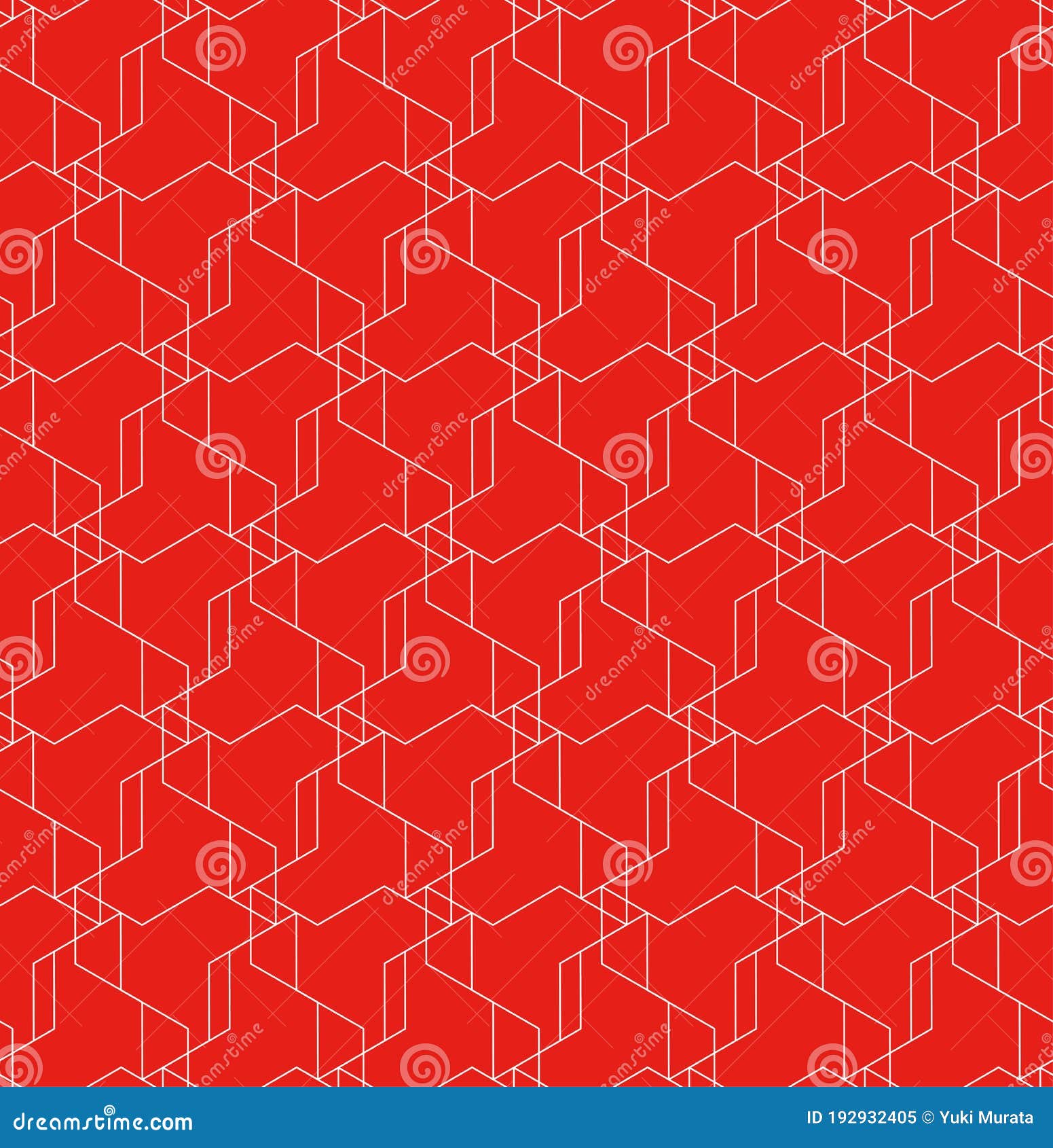 Red Seamless Japanese Pattern of Shapes Representing Windmills Stock ...