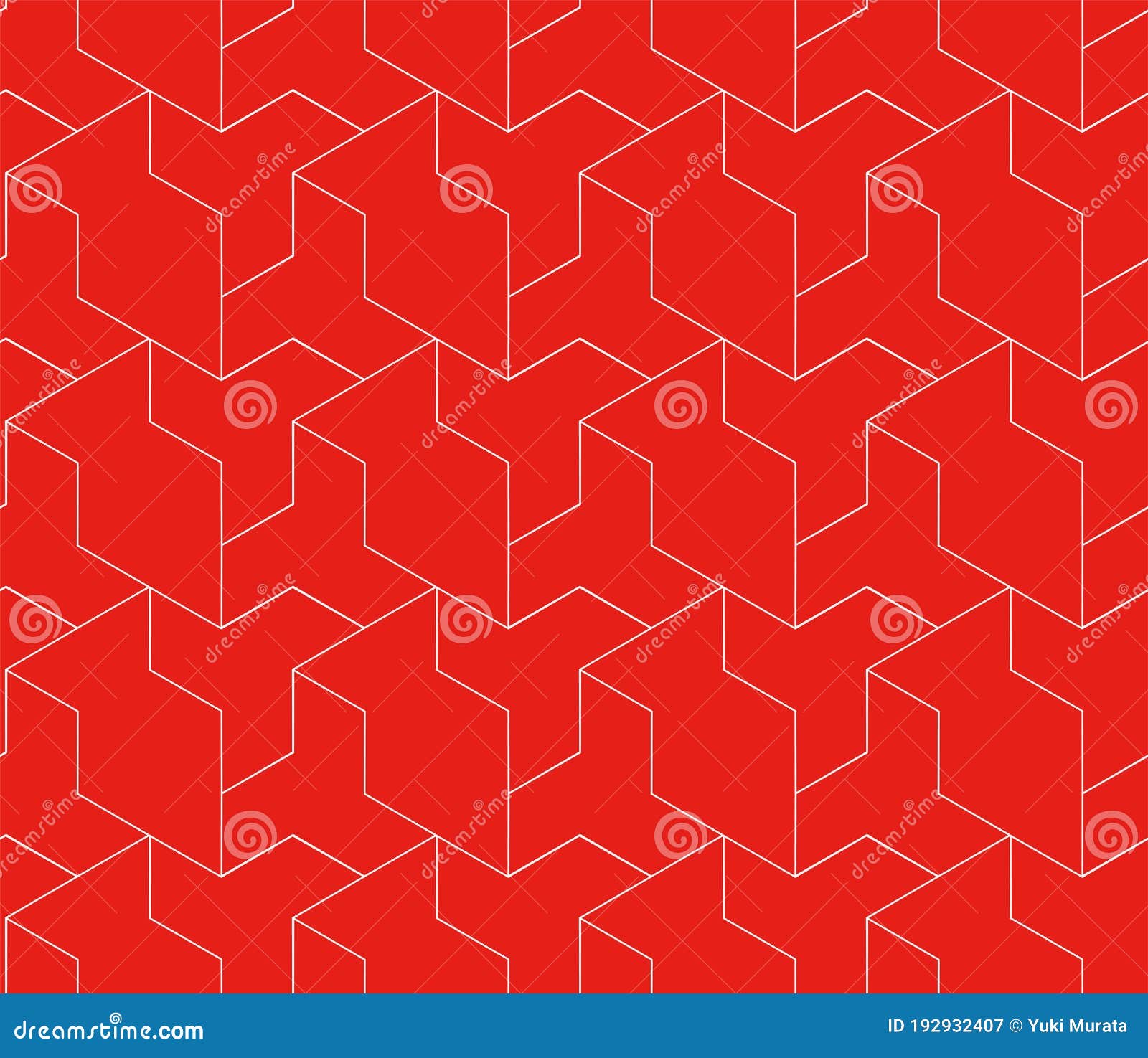 Red Seamless Japanese Pattern of Shapes Representing Windmills Stock ...