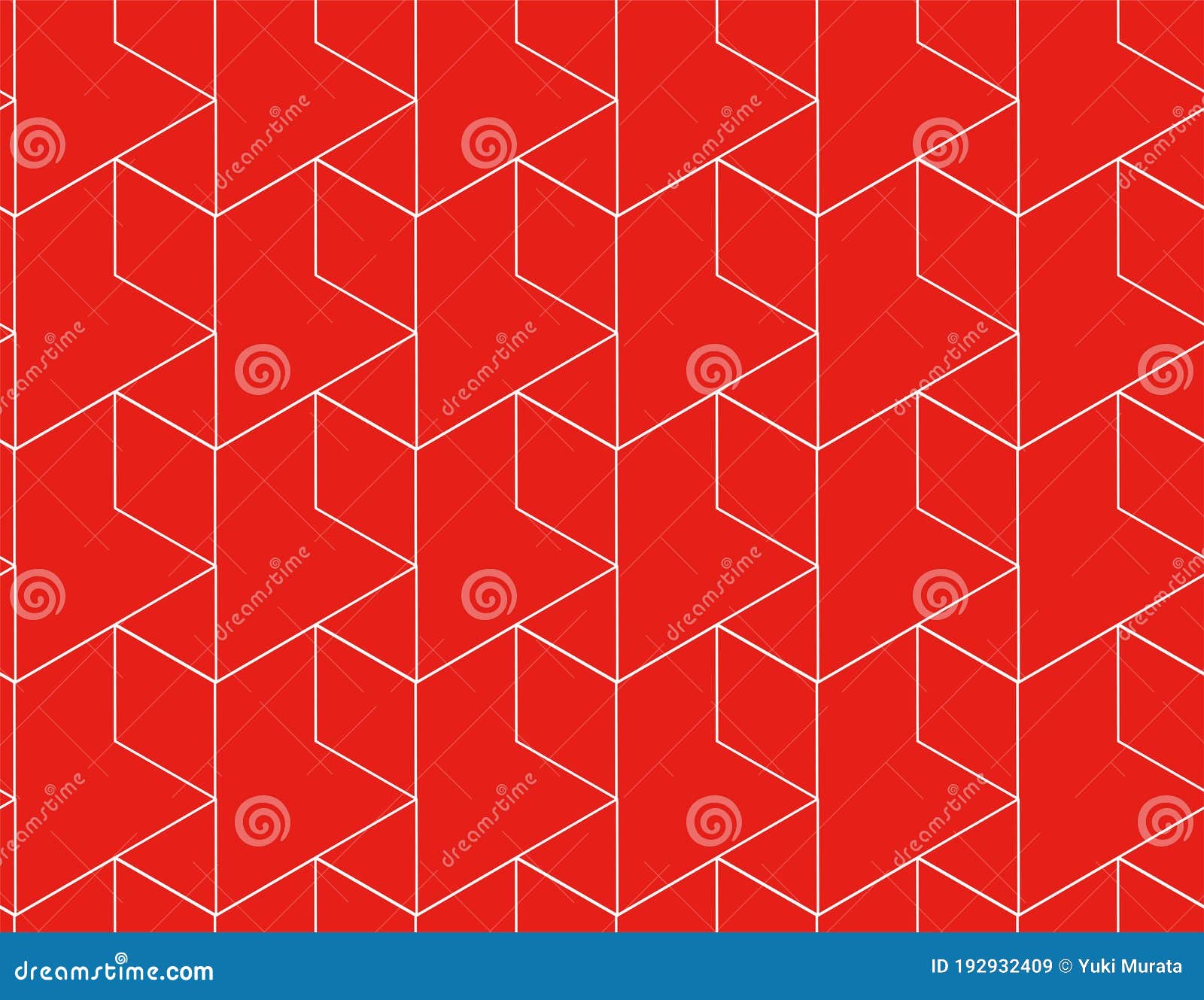 Red Seamless Japanese Pattern of Shapes Representing Windmills Stock ...
