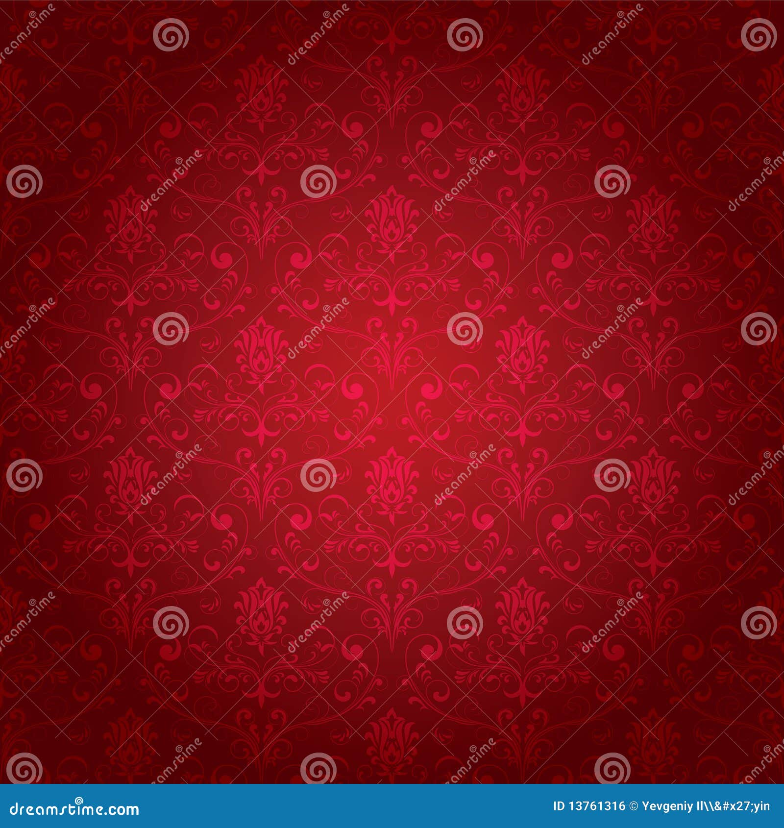 Red Seamless Ornate Pattern Stock Vector - Illustration of decor ...