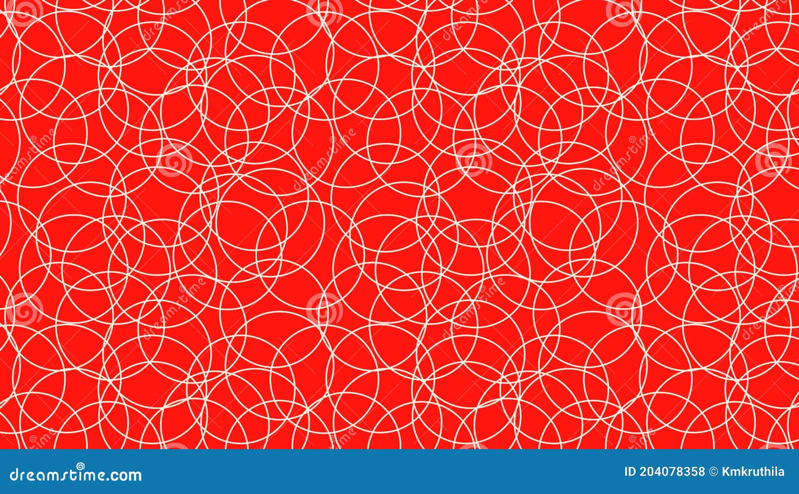 Red Seamless Overlapping Circles Background Pattern Vector Image Stock